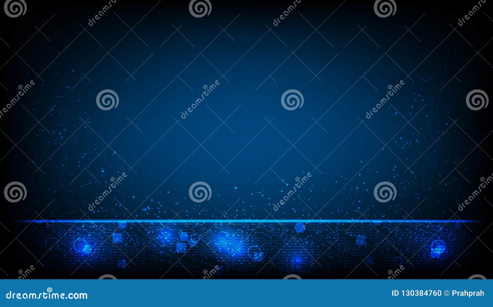 Blue Abstract Circuit Board Computer Technology Background Stock Vector ...