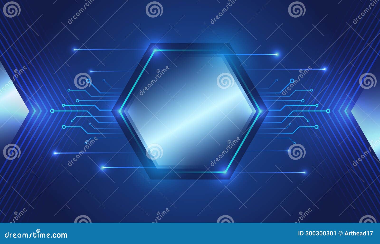 Abstract Circuit Board. Digital Internet Communication on Blue ...