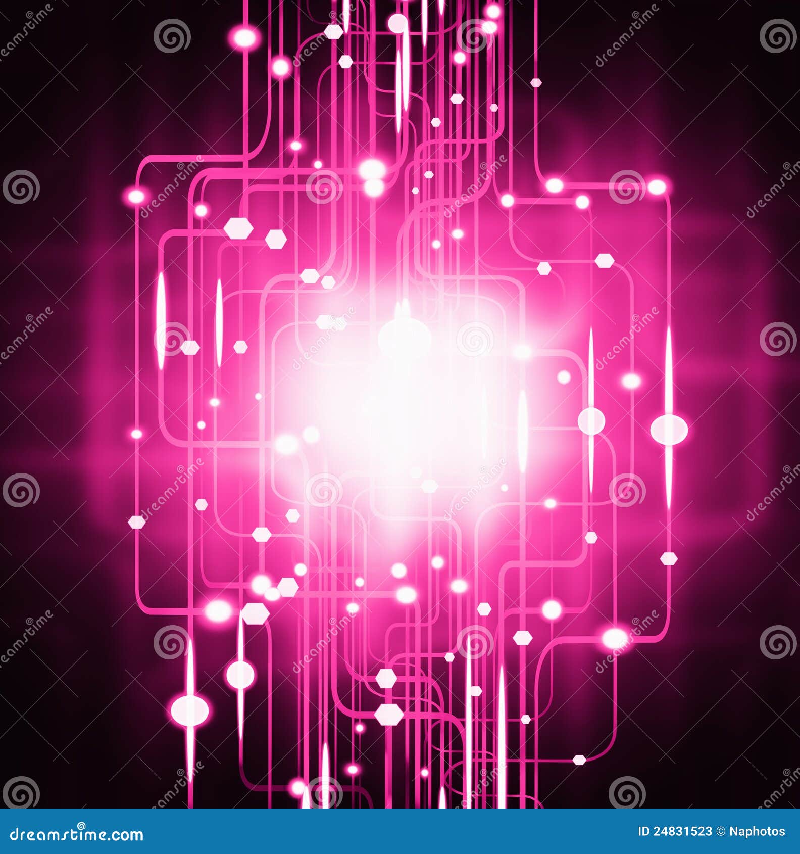 Abstract Circuit Board Lighting Effect Stock Illustration ...