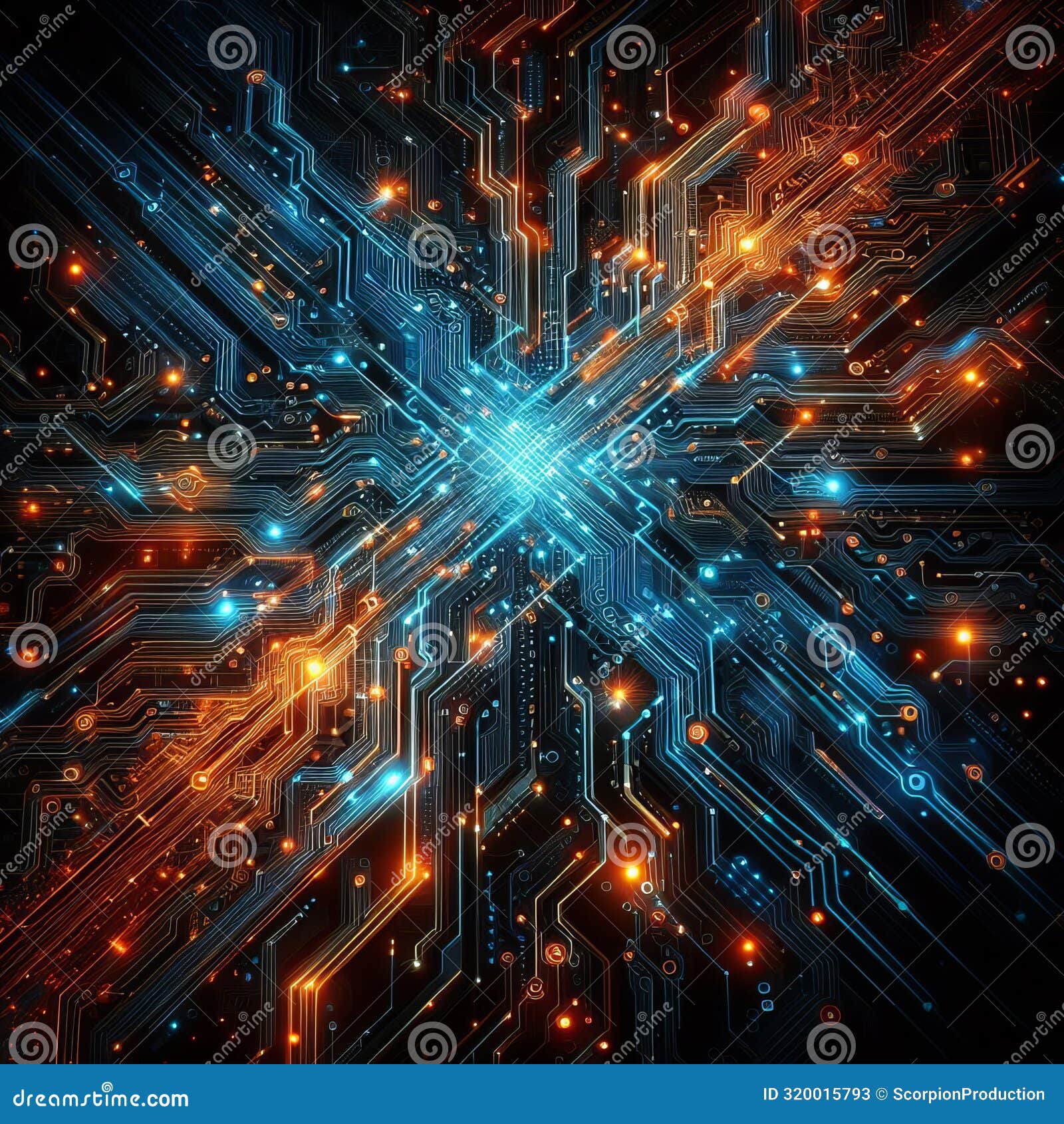 Abstract Circuit Board Pattern Stock Image - Image of futuristic ...