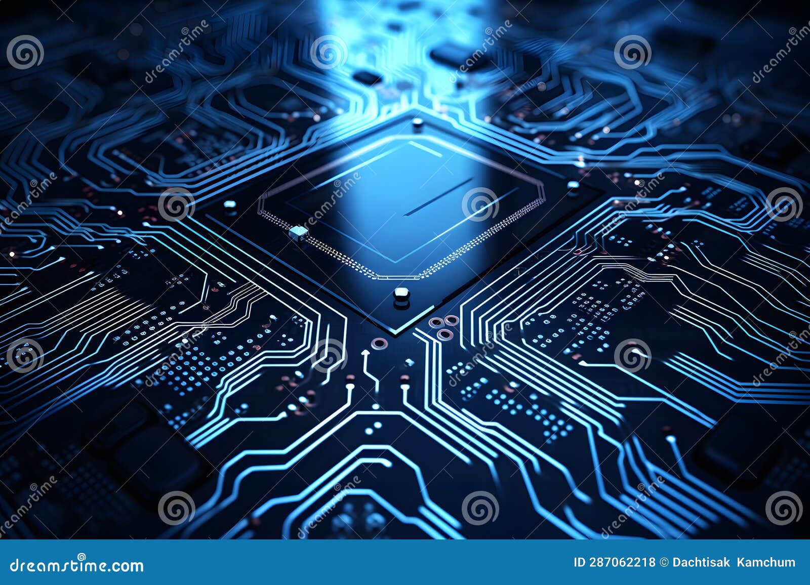 Abstract Circuit Electronics Semiconductor Circuit Connection Chip ...