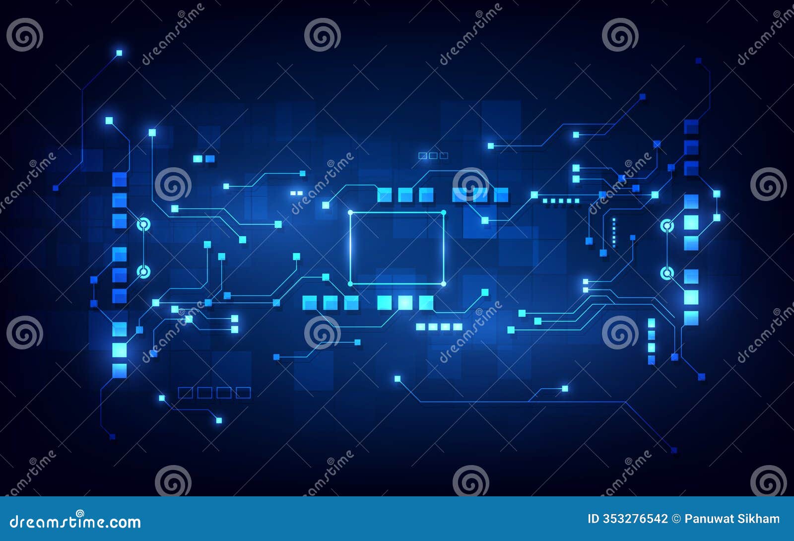 Blockchain Concept Art. Isometric Digital Block With Cloud Information ...