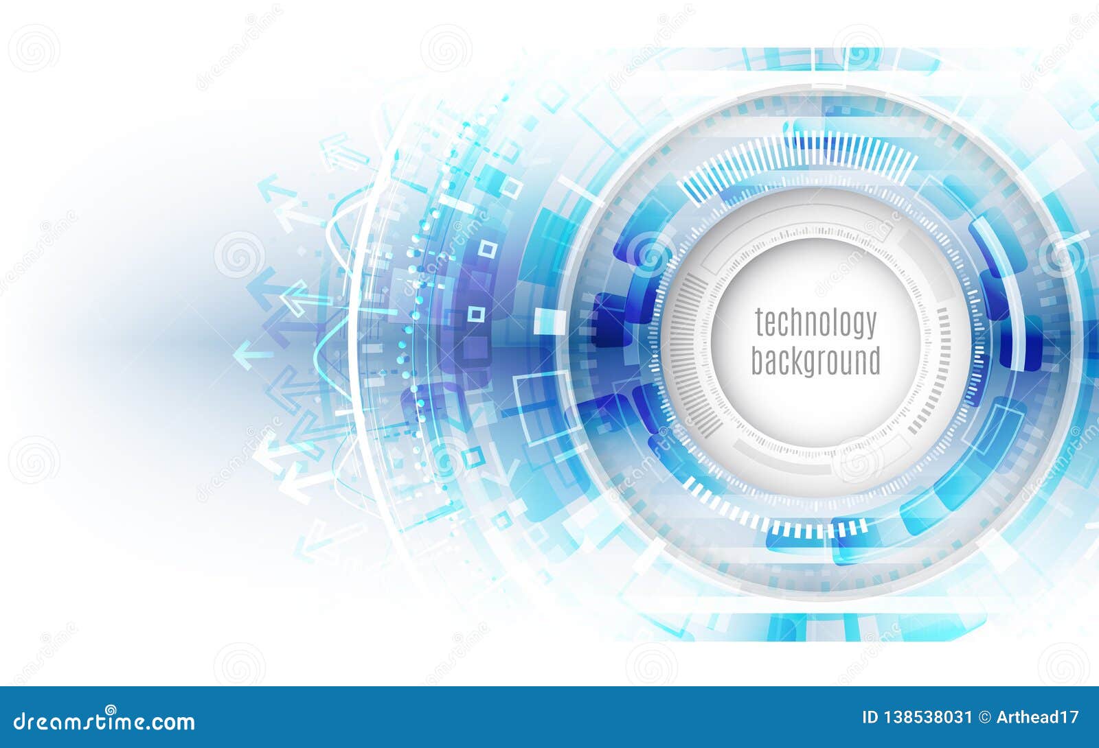 Hi-tech Computer Technology on the Grey Background Stock Vector ...