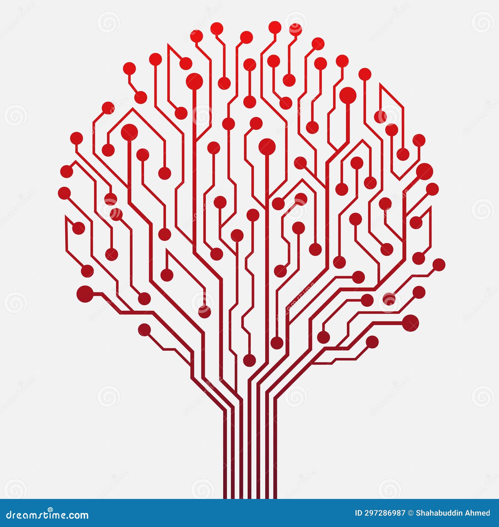 Abstract Circuit Tree Vector Illustration. Stock Vector - Illustration ...