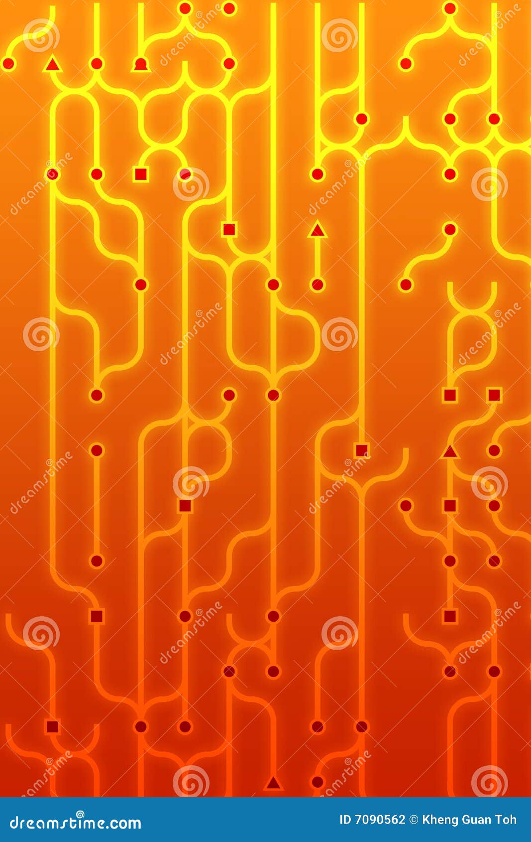 Abstract circuitry stock illustration. Illustration of flows - 7090562