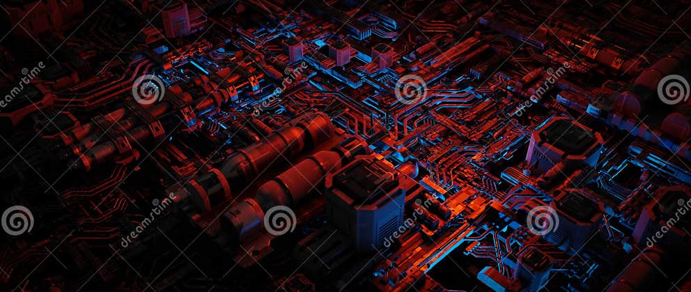 Abstract Circuitry stock illustration. Illustration of artificial ...