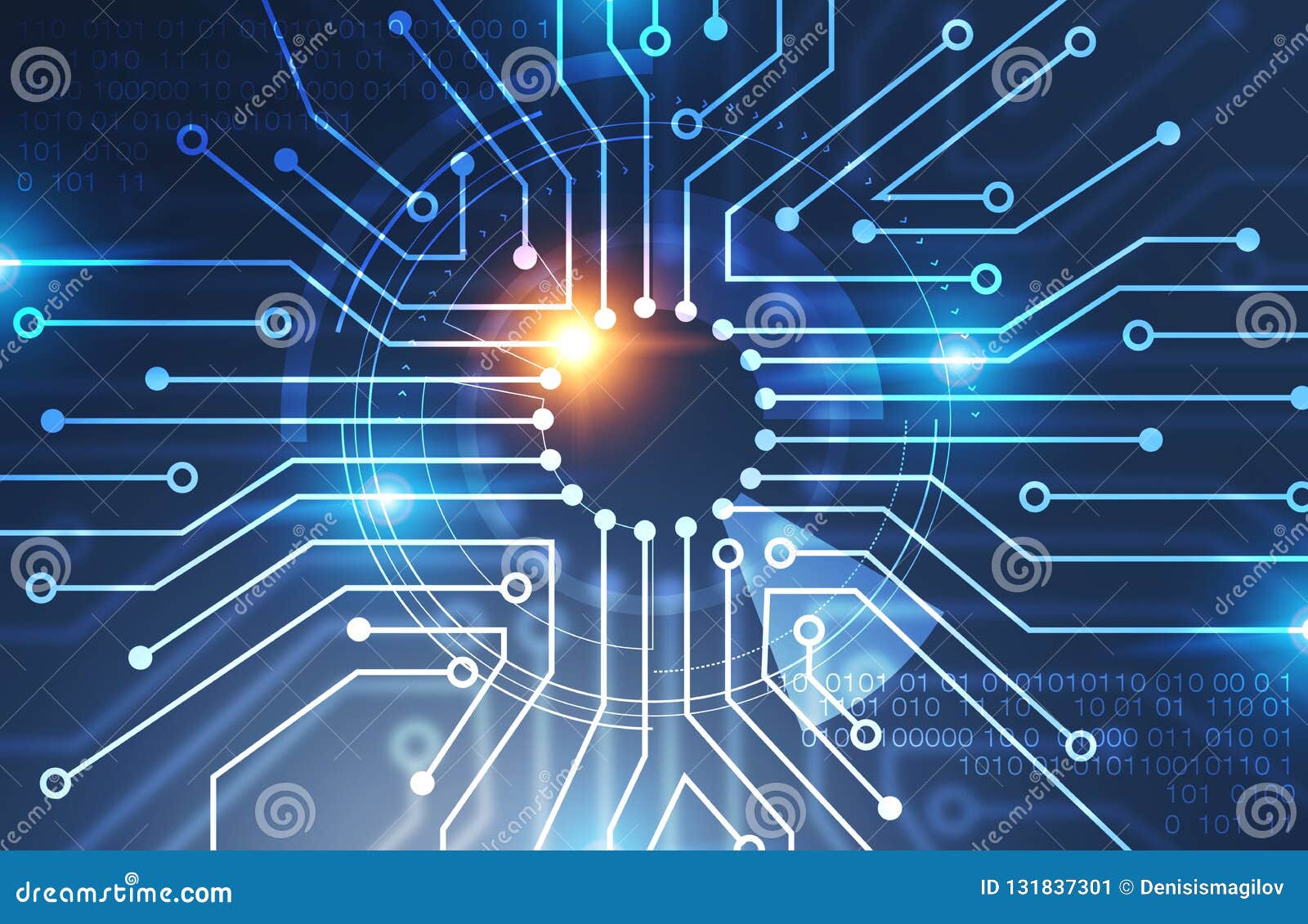 Abstract Circuits Interface Stock Image - Image of data, concept: 131837301