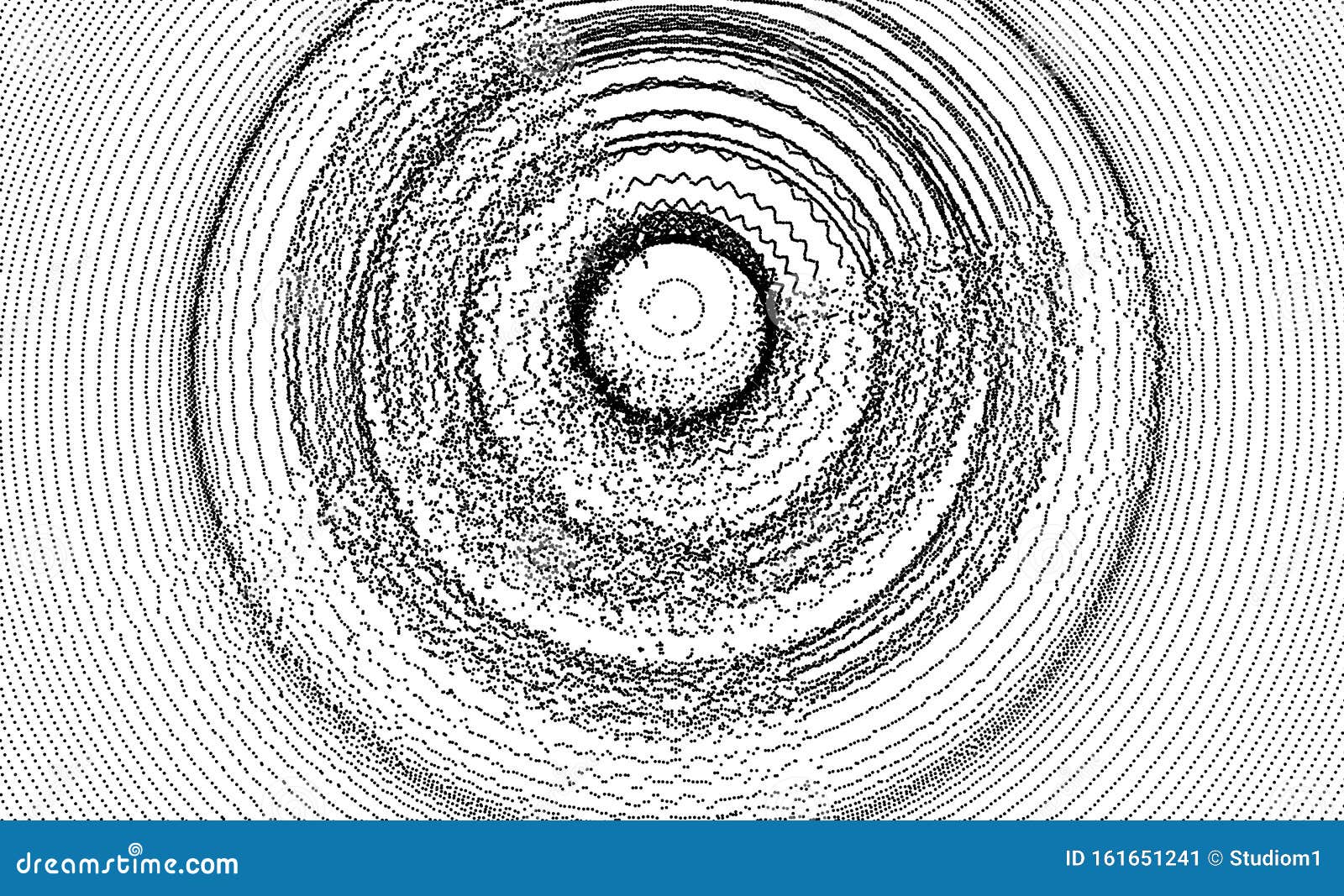 Abstract Circular Background with Dynamic Dots. Radial Structure for ...