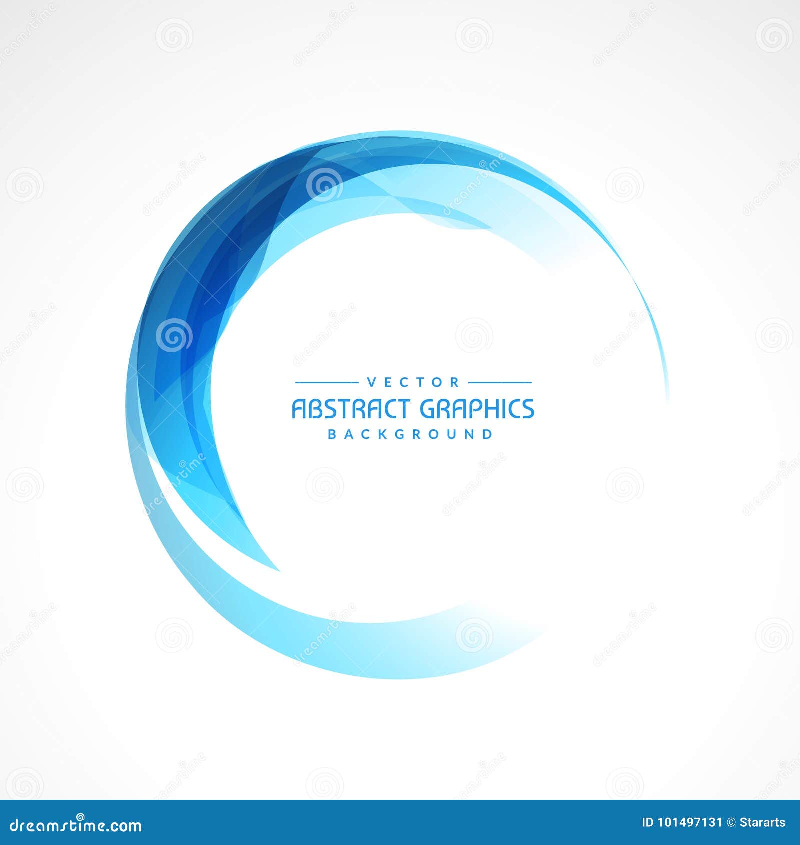 Abstract Circular Blue Frame Stock Vector - Illustration of blue, wavy ...