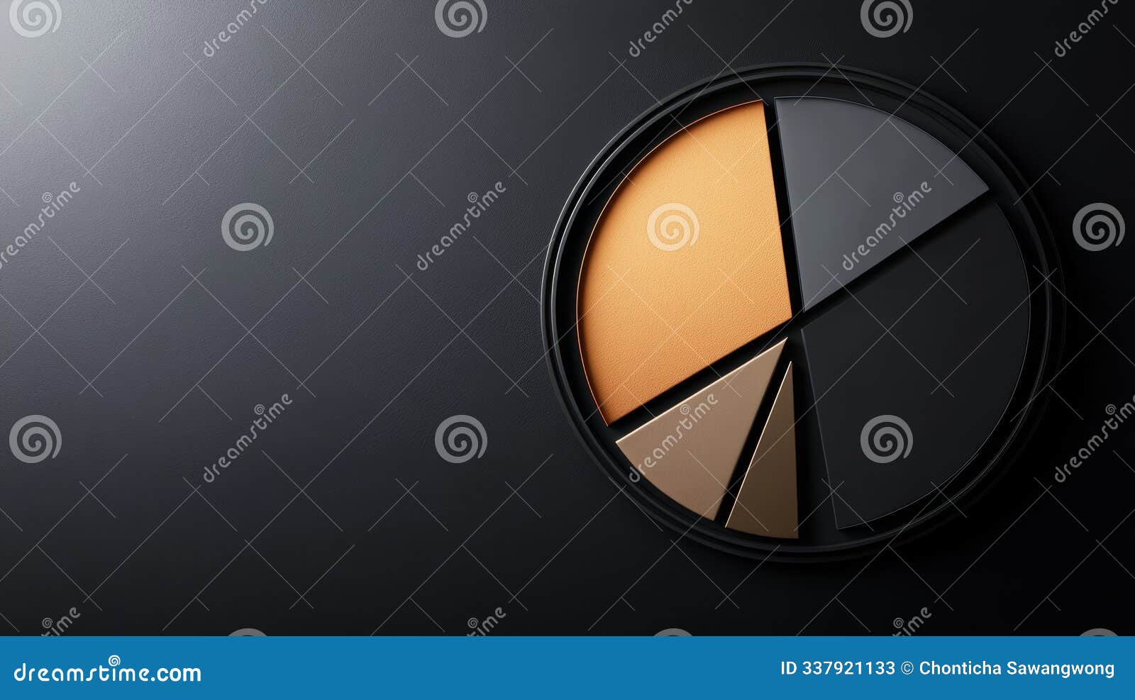Abstract Circular Chart on Dark Background, Featuring Segments in ...