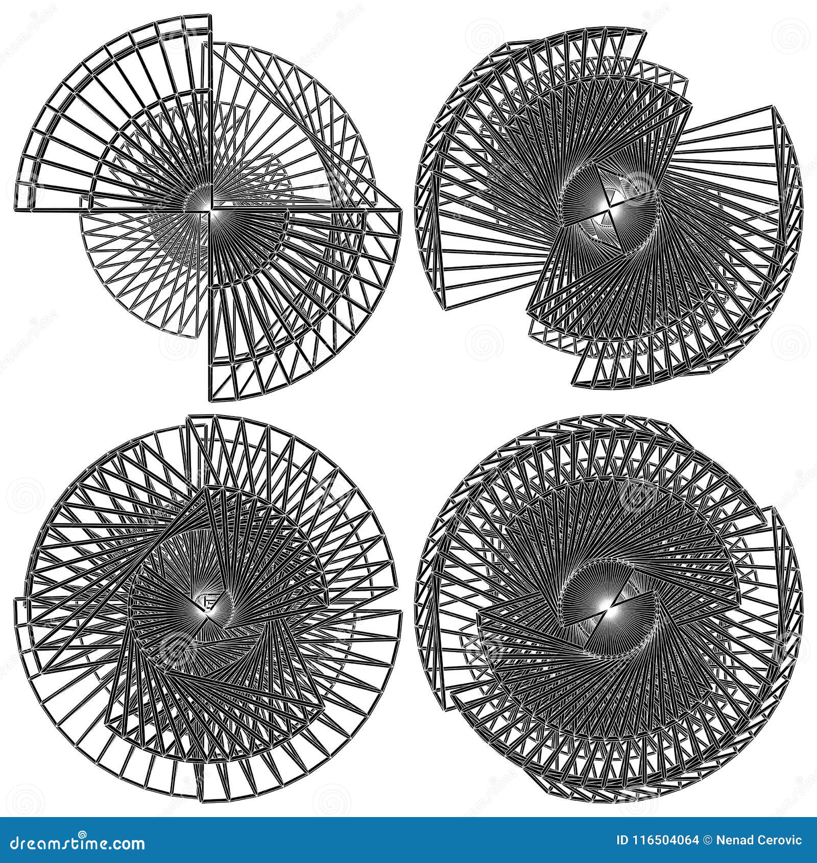 Abstract Circular Construction Structure Vector Stock Vector ...