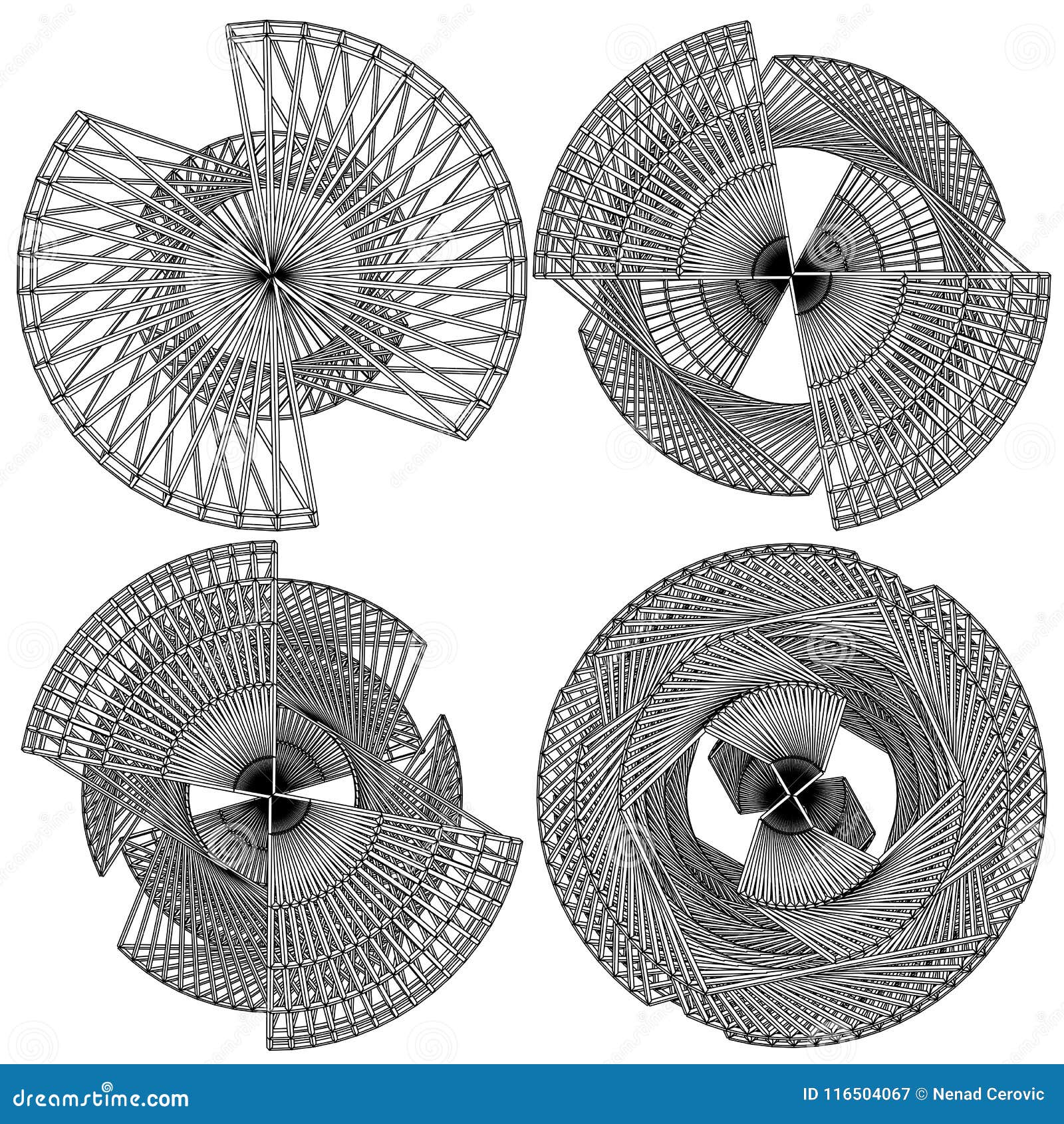 Abstract Circular Construction Structure Vector Stock Vector ...