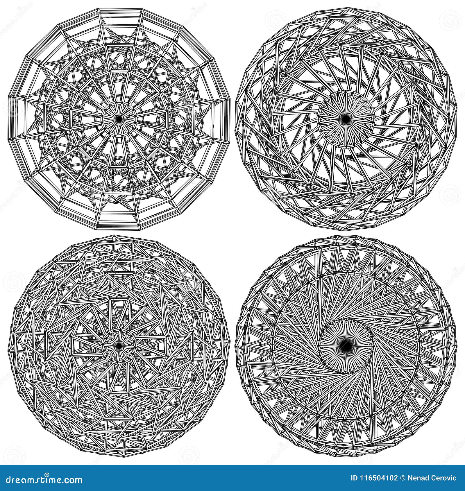 Abstract Circular Construction Structure Vector Stock Vector ...