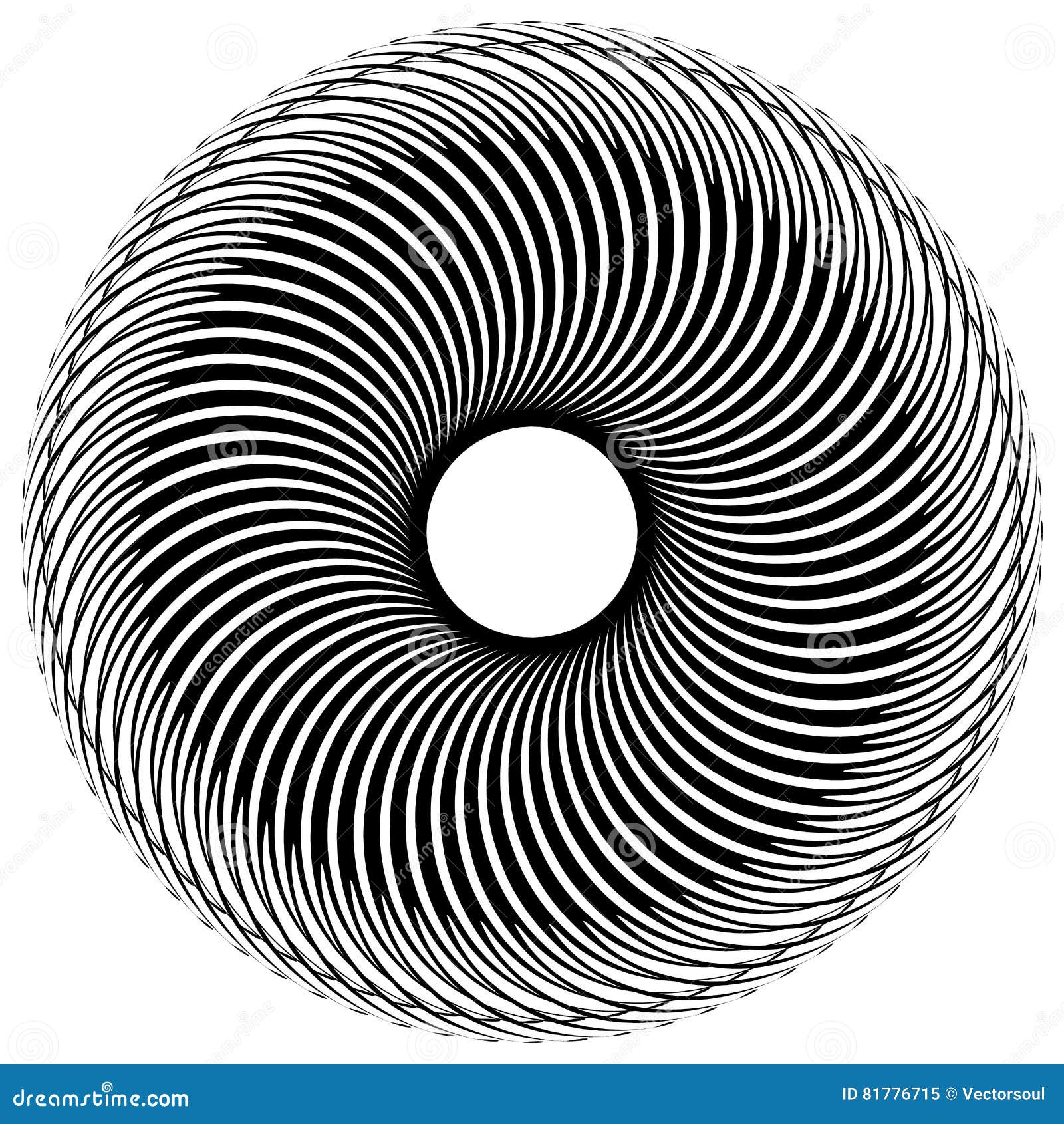 Abstract Circular Element, Radial Lines Shape. Geometric Element Stock ...