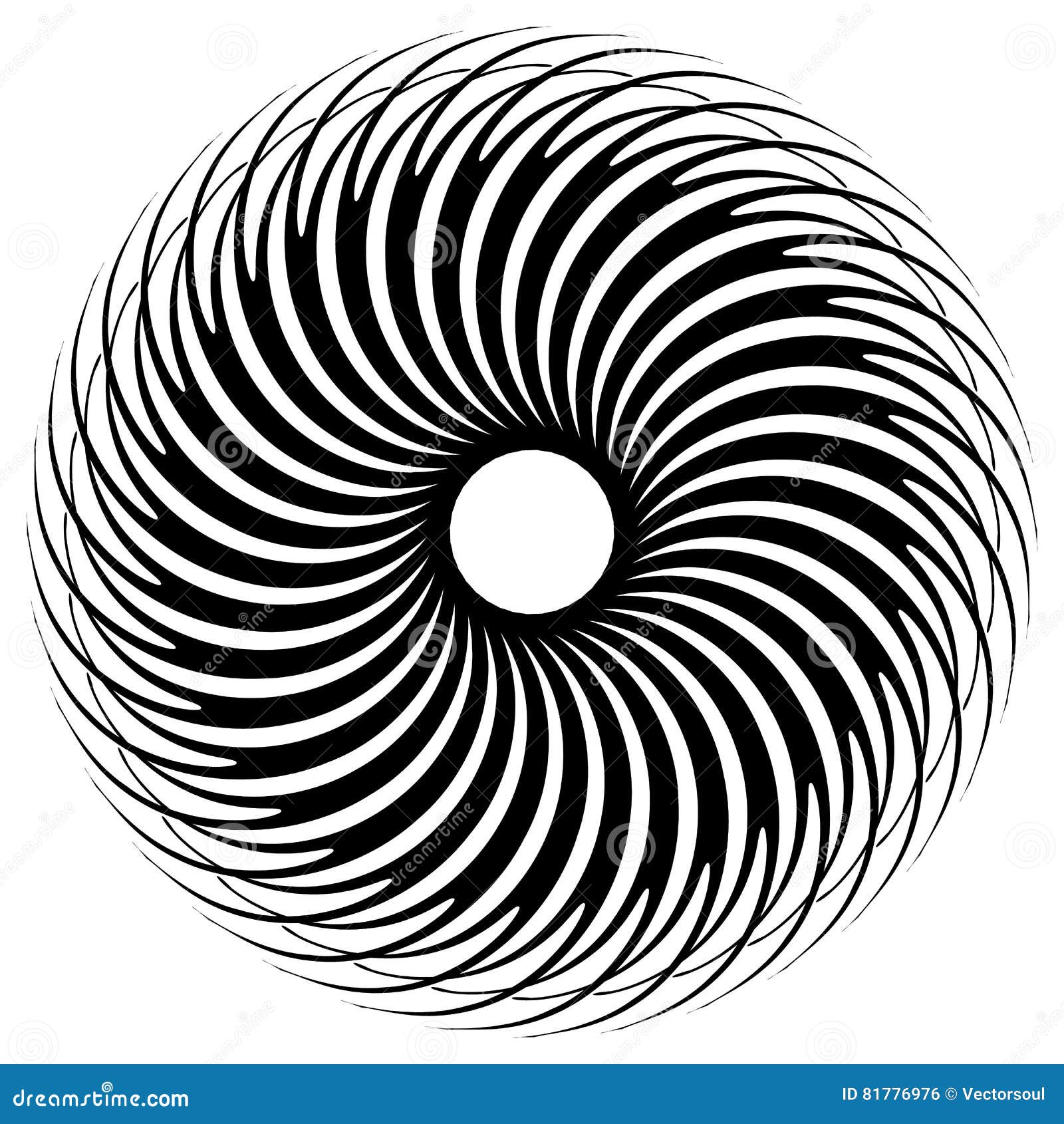 Abstract Circular Element, Radial Lines Shape. Geometric Element Stock ...