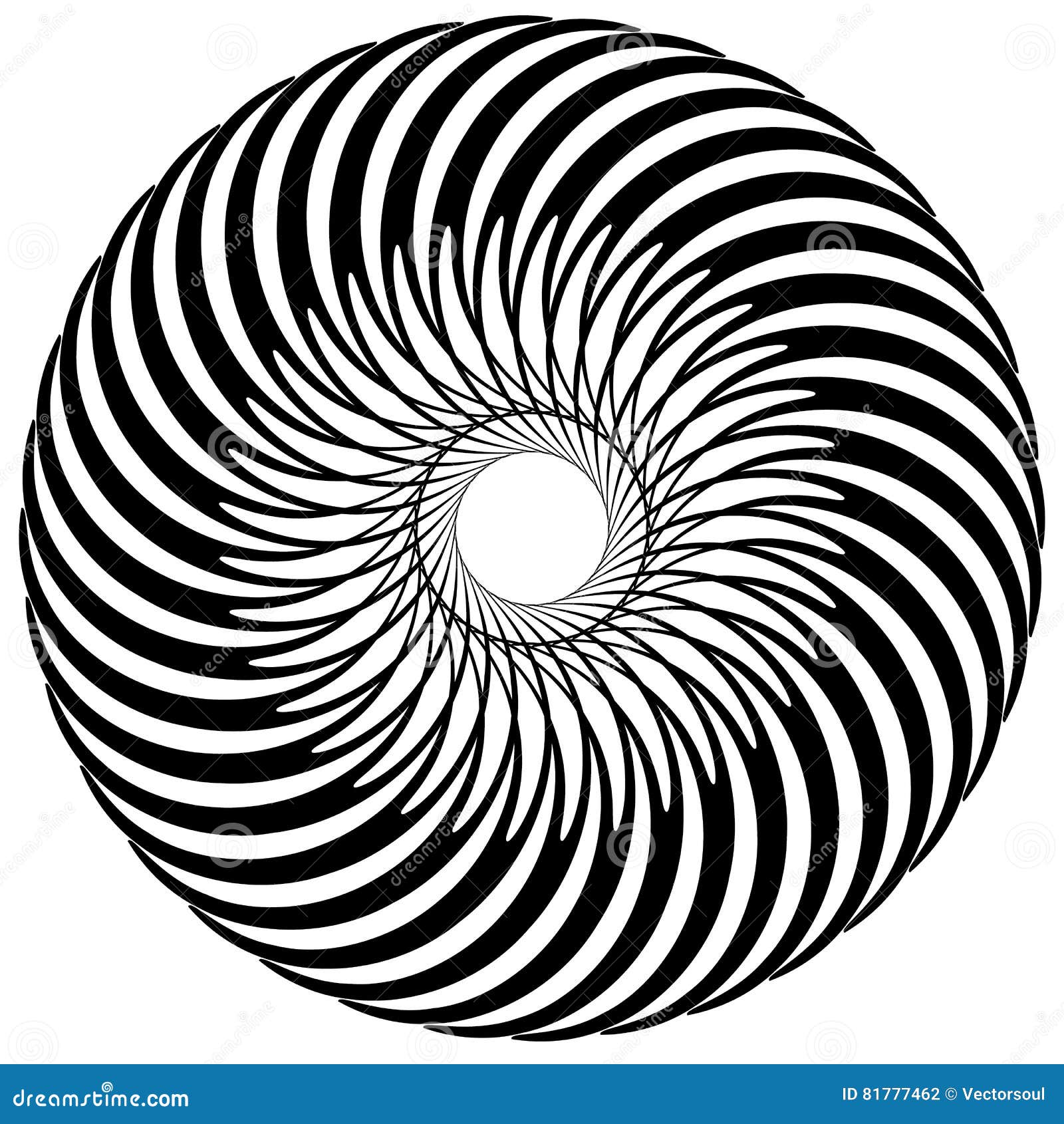 Abstract Circular Element, Radial Lines Shape. Geometric Element Stock ...