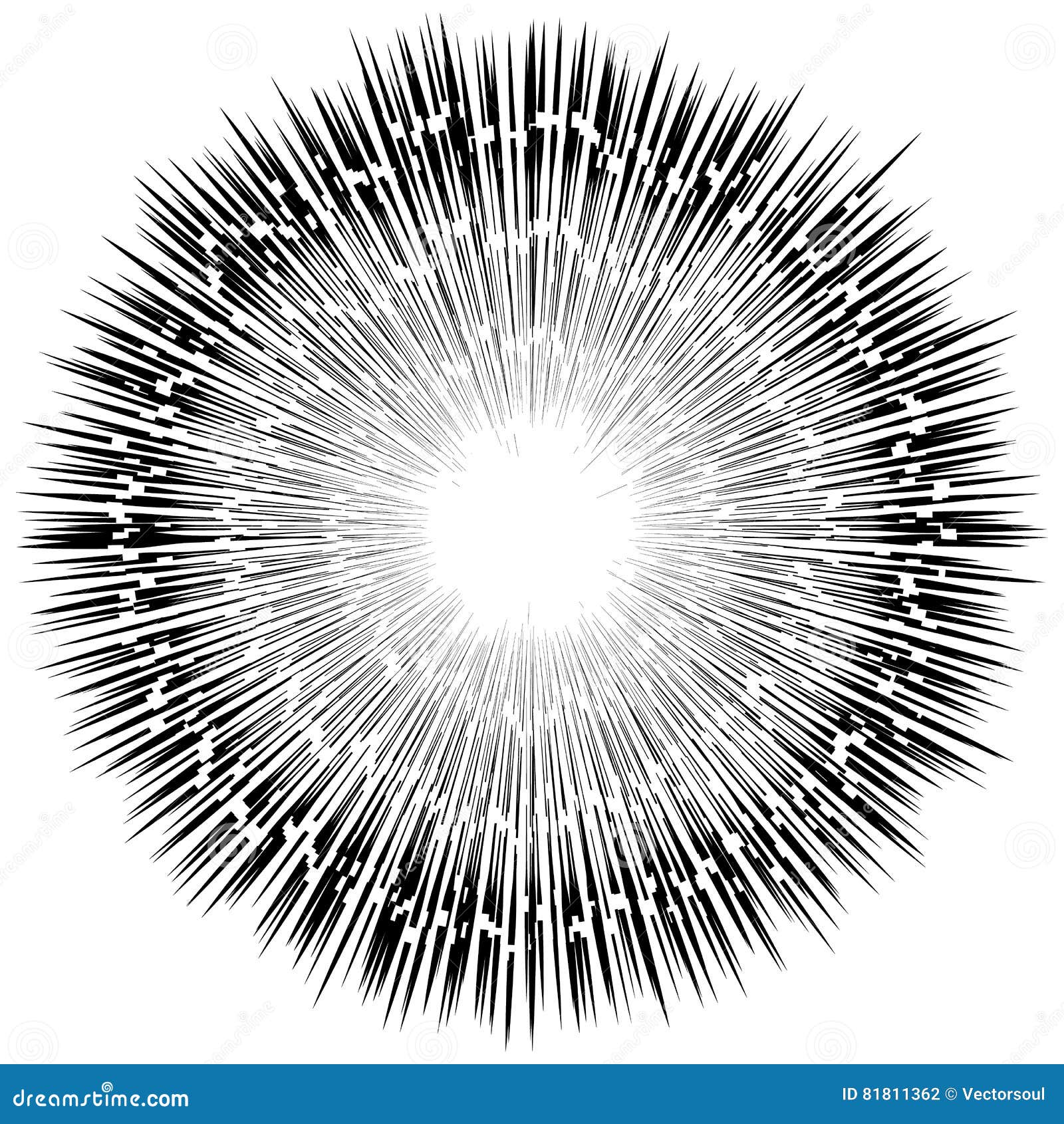 Abstract Circular Element, Radial Lines Shape. Geometric Element Stock ...