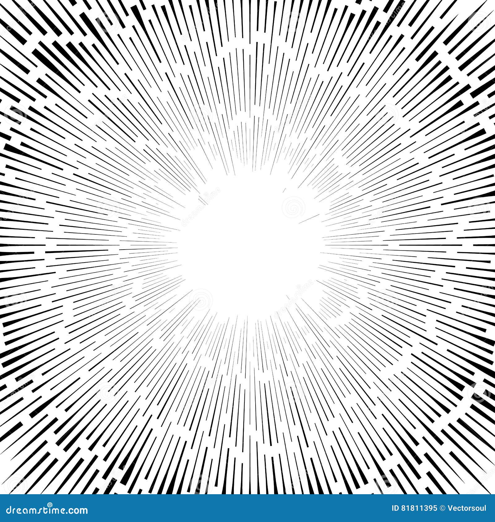 Abstract Circular Element, Radial Lines Shape. Geometric Element Stock ...