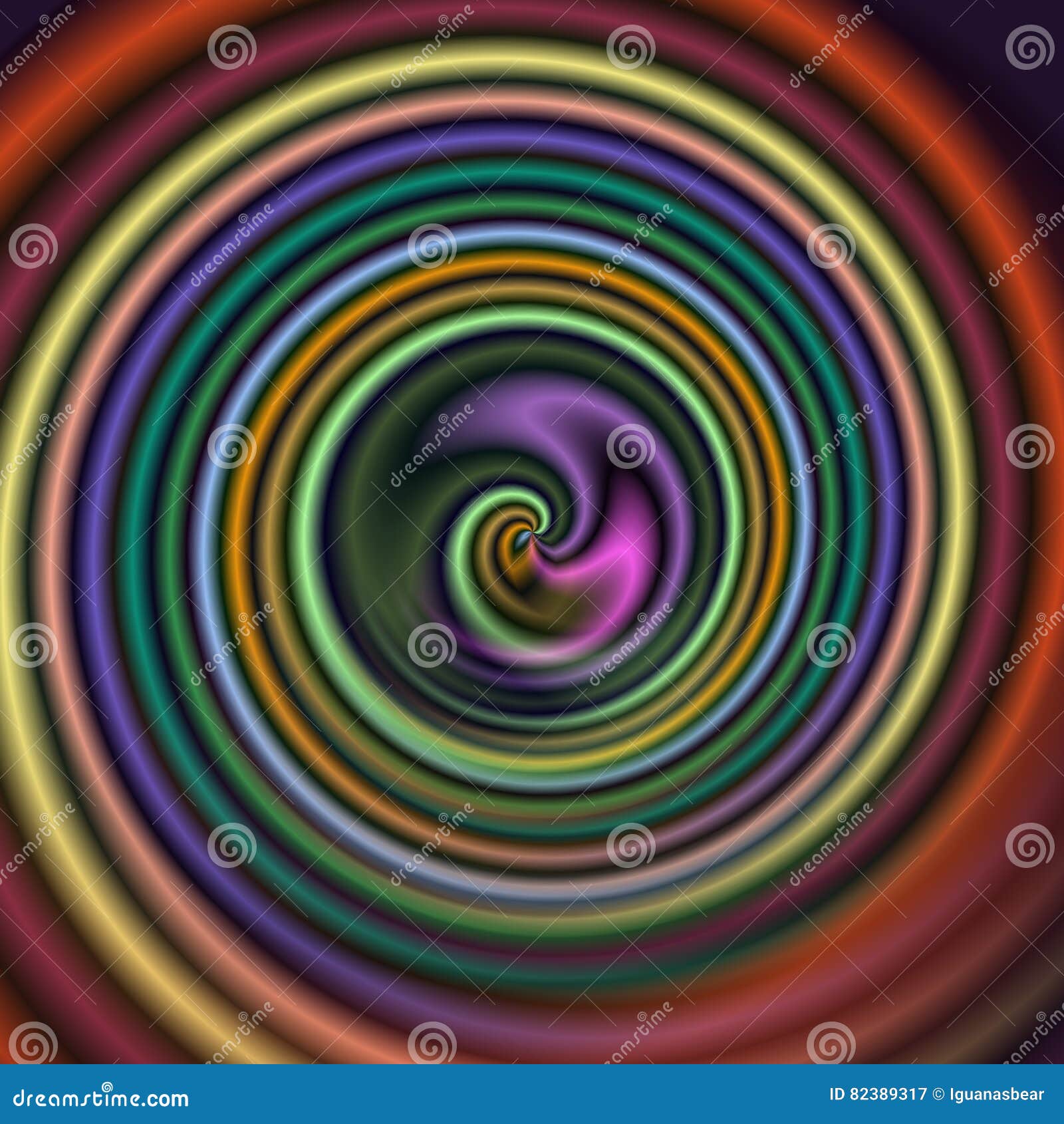 Abstract Circular Fractal Pattern Stock Illustration - Illustration of ...