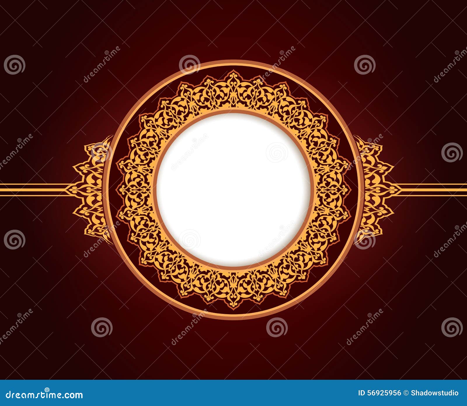 Abstract Circular Frame Design Stock Illustration - Illustration of ...
