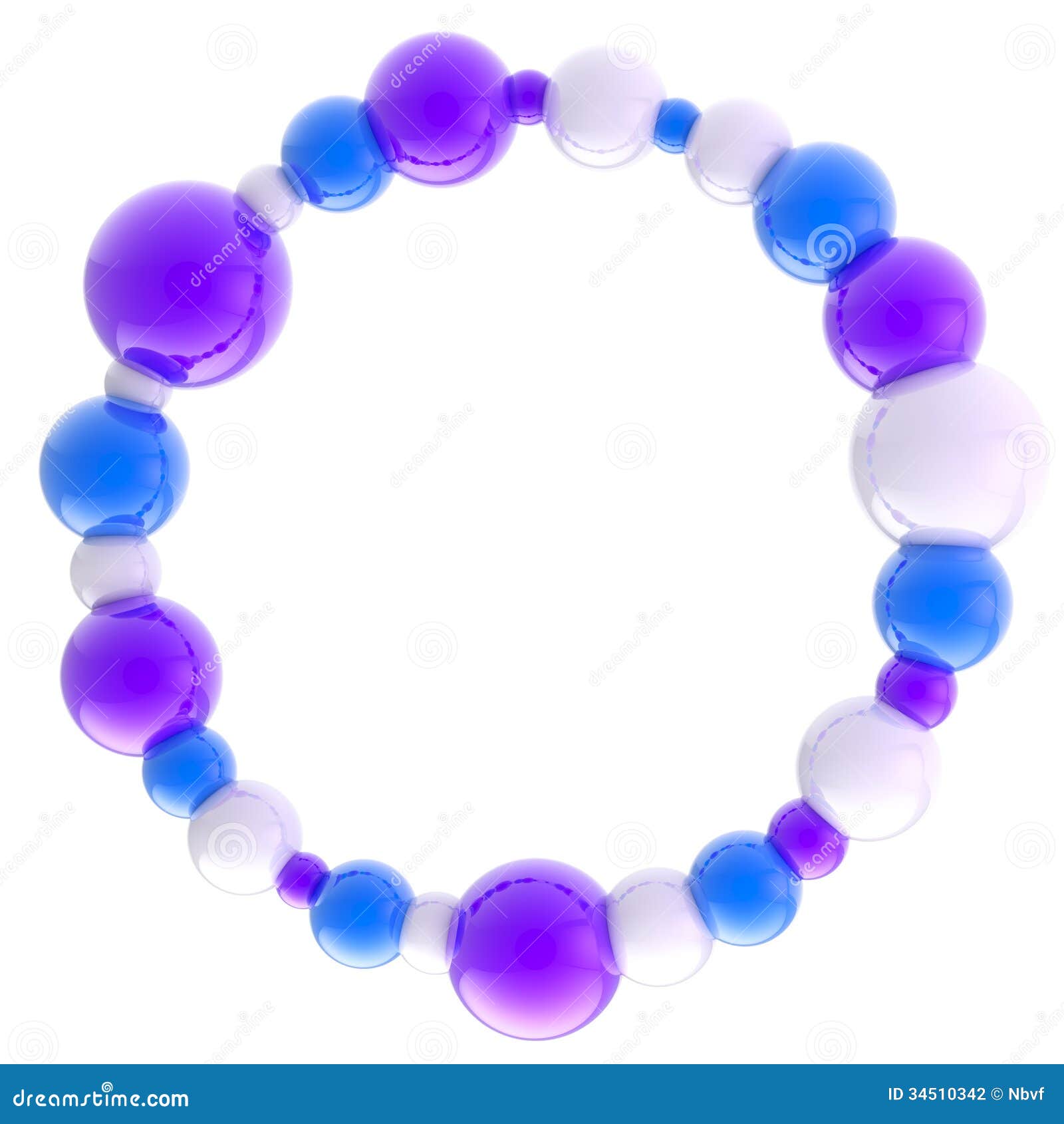 Abstract Circular Frame Made of Spheres Isolated Stock Illustration ...