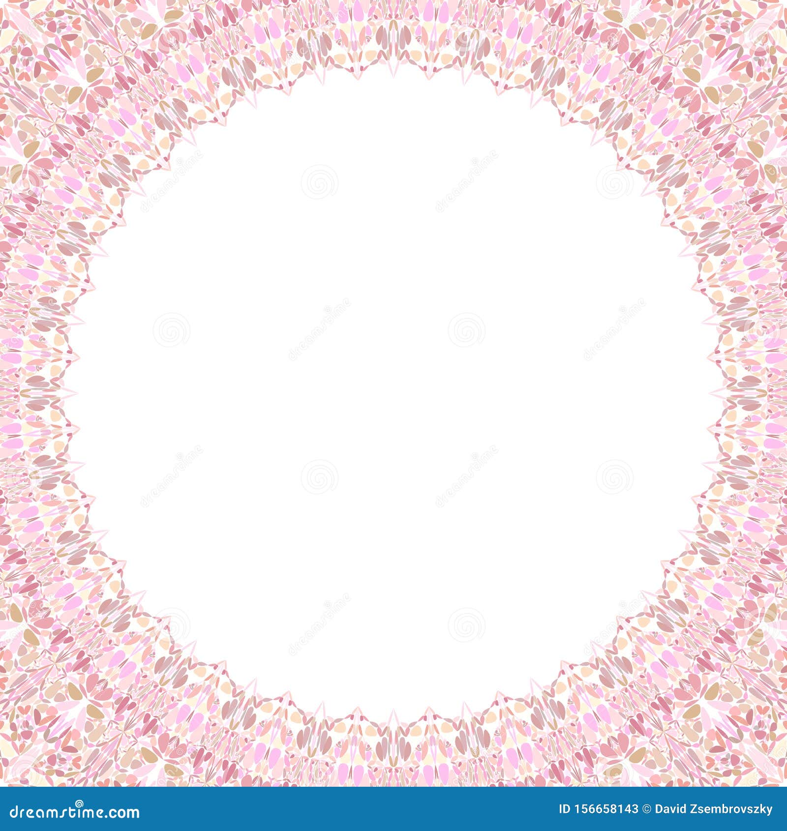 Abstract Circular Frame with White Background Stock Vector ...