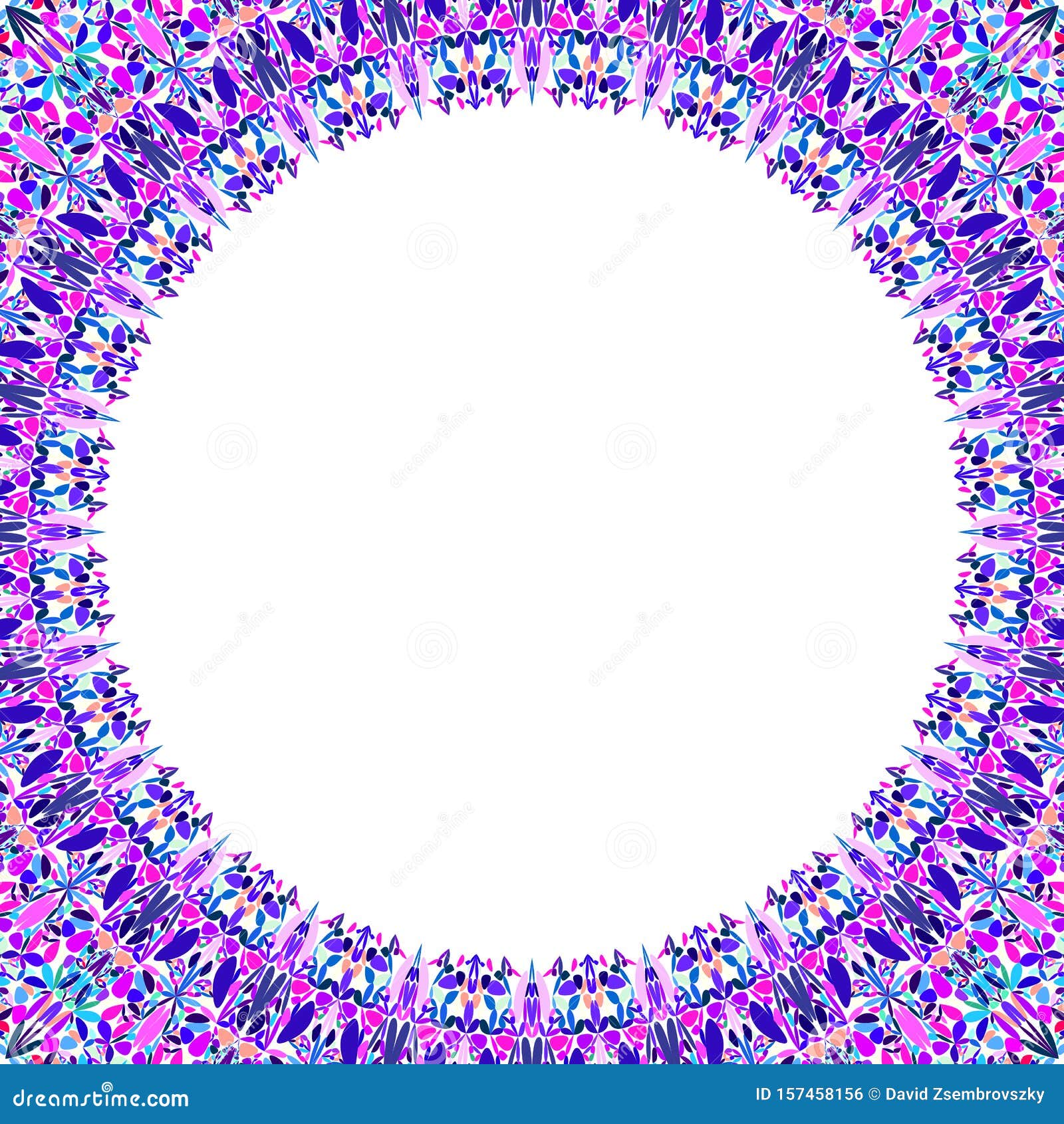 Abstract Circular Frame with White Background Stock Vector ...