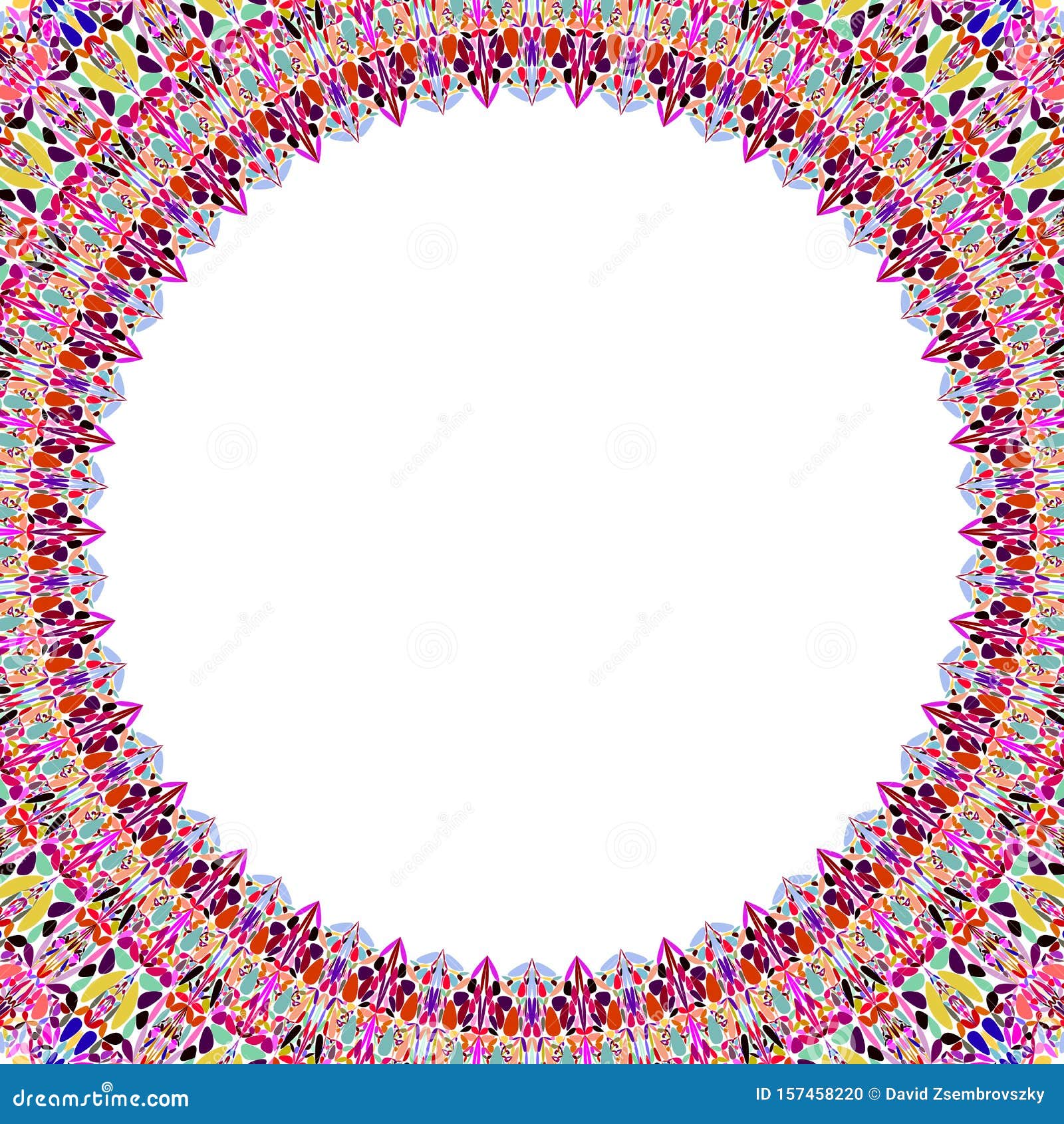 Abstract Circular Frame with White Background Stock Vector ...