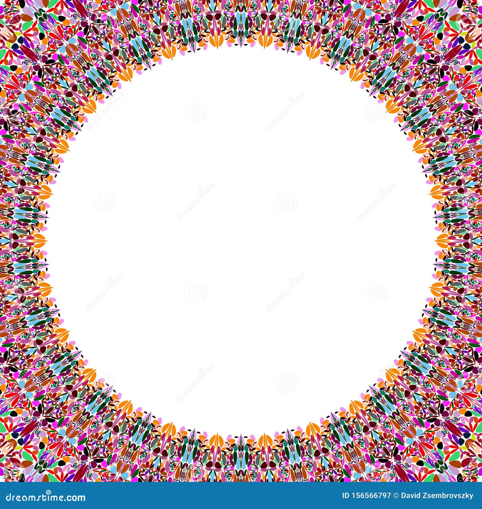 Abstract Circular Frame with White Background Stock Vector ...
