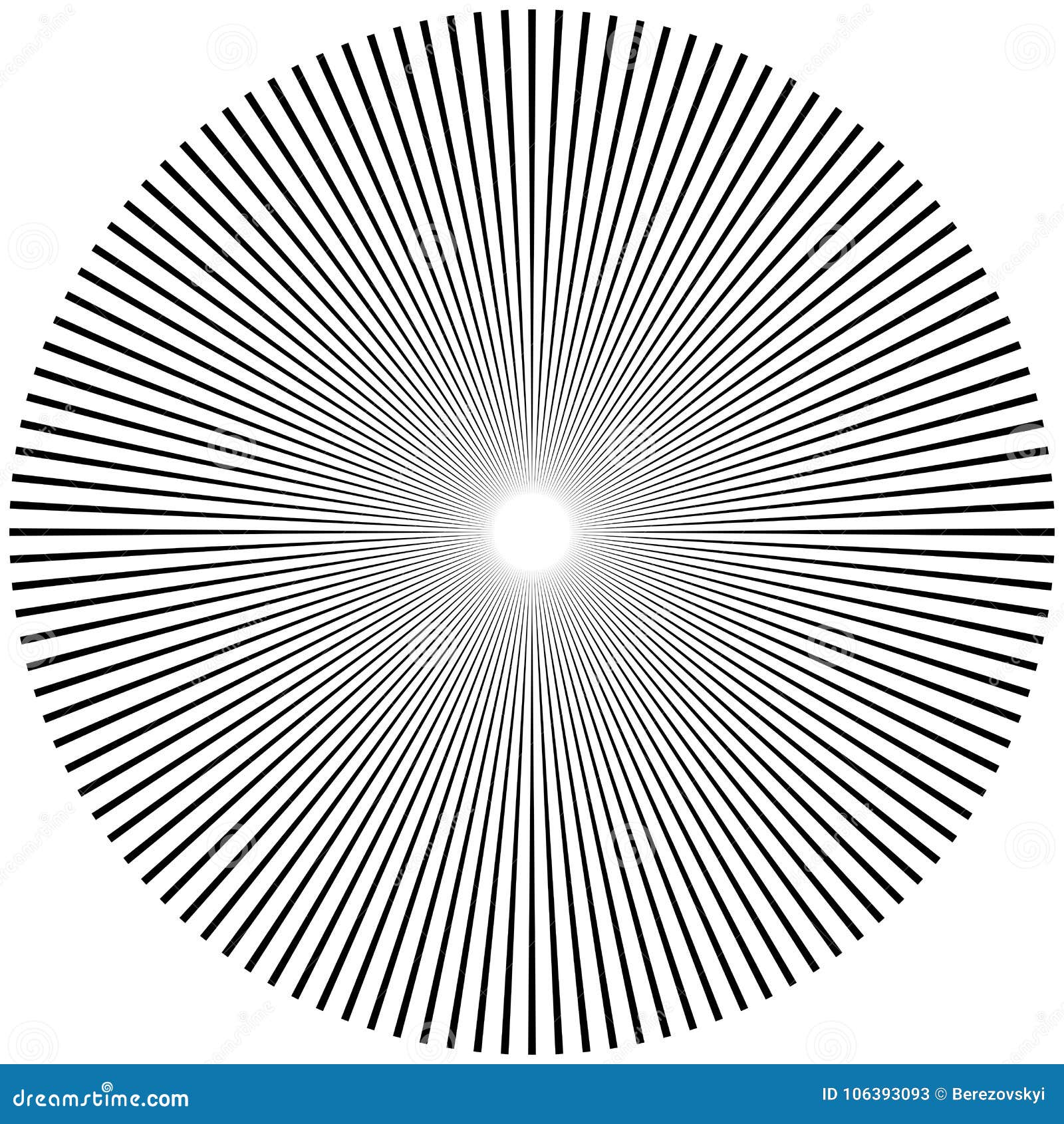 Abstract Circular Geometric Burst Rays on White. EPS 10 Vector Stock ...