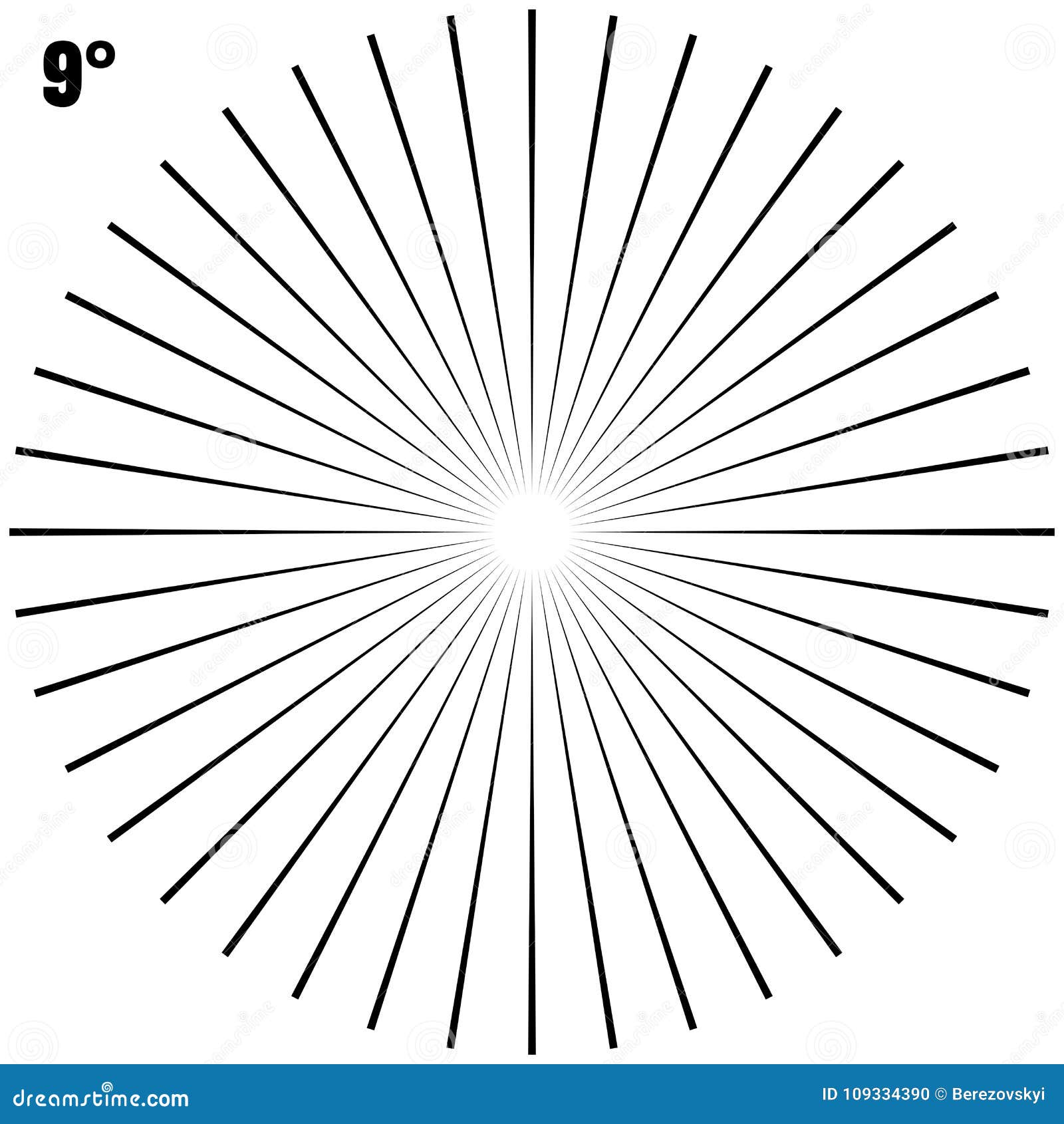 Abstract Circular Geometric Burst Rays on White. EPS 10 Vector Stock ...