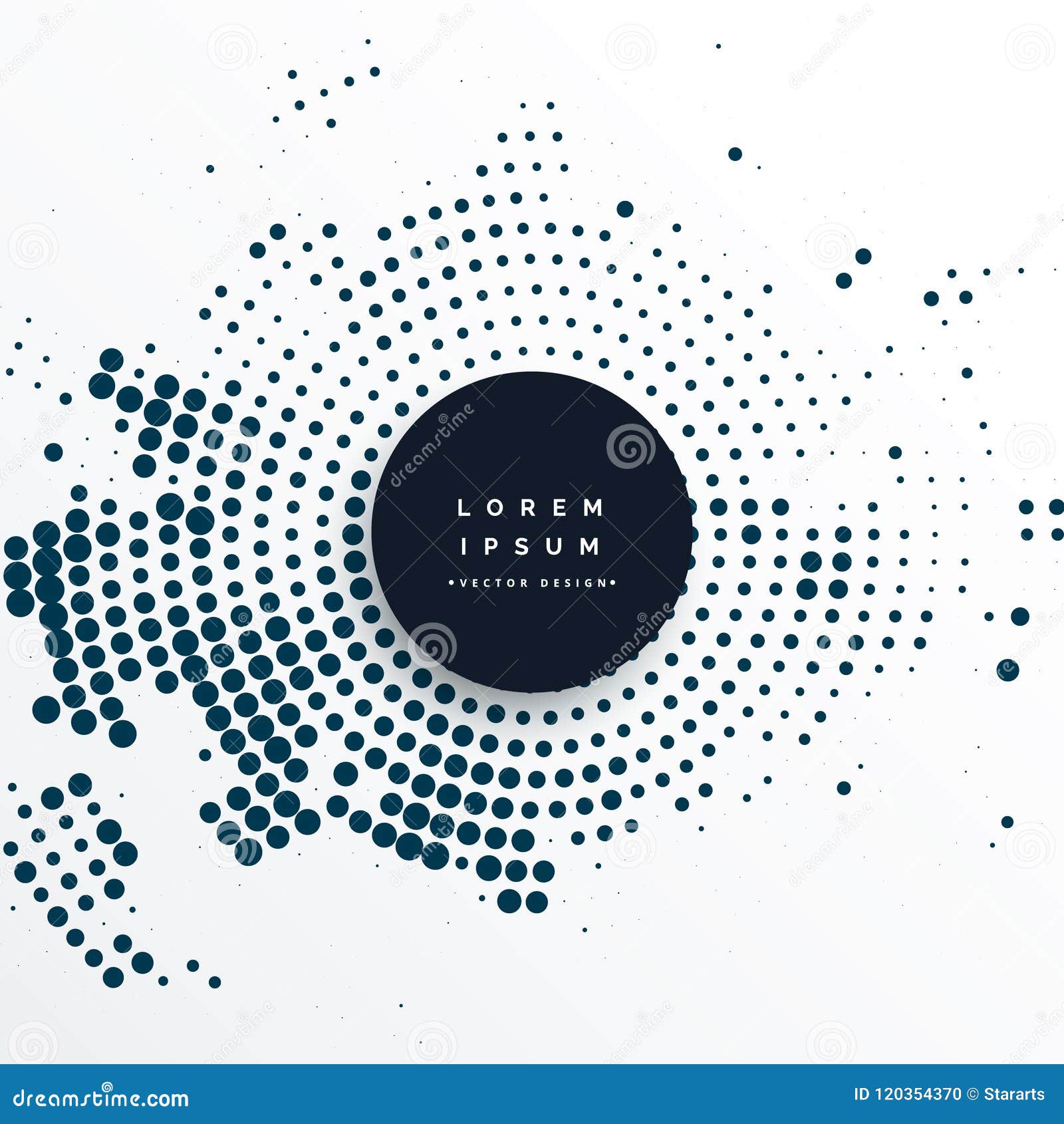 Abstract Circular Halftone Effect Background Stock Vector ...