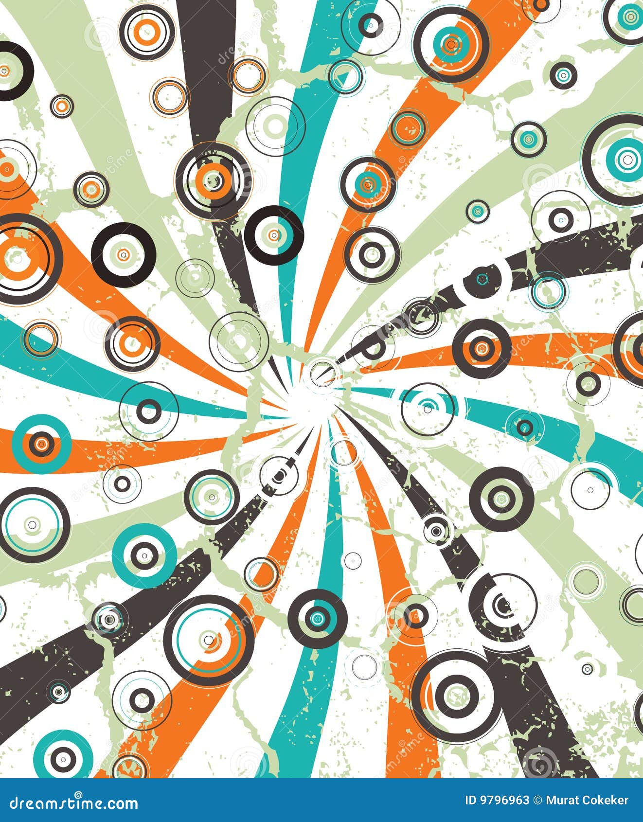 Abstract Circular Illustration Raster Design Stock Vector ...