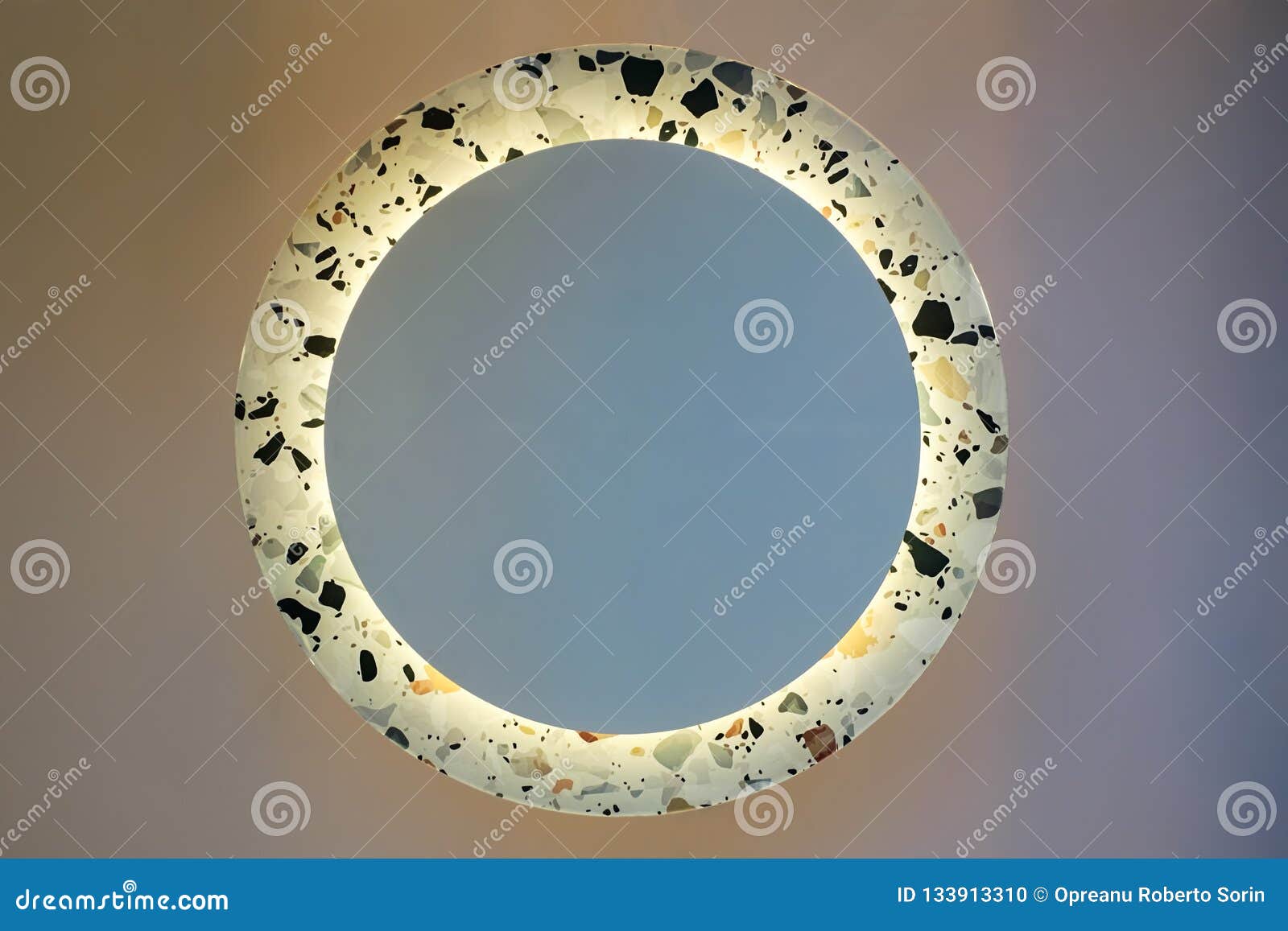 Abstract Circular Led Light on the Ceiling Stock Photo - Image of ...