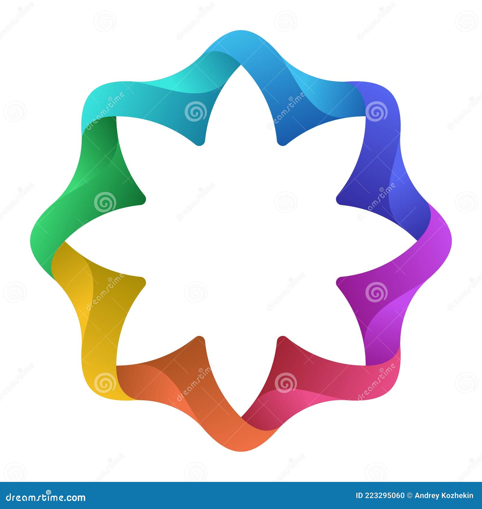 Abstract Circular Logo Element Isolated on White Background Stock ...