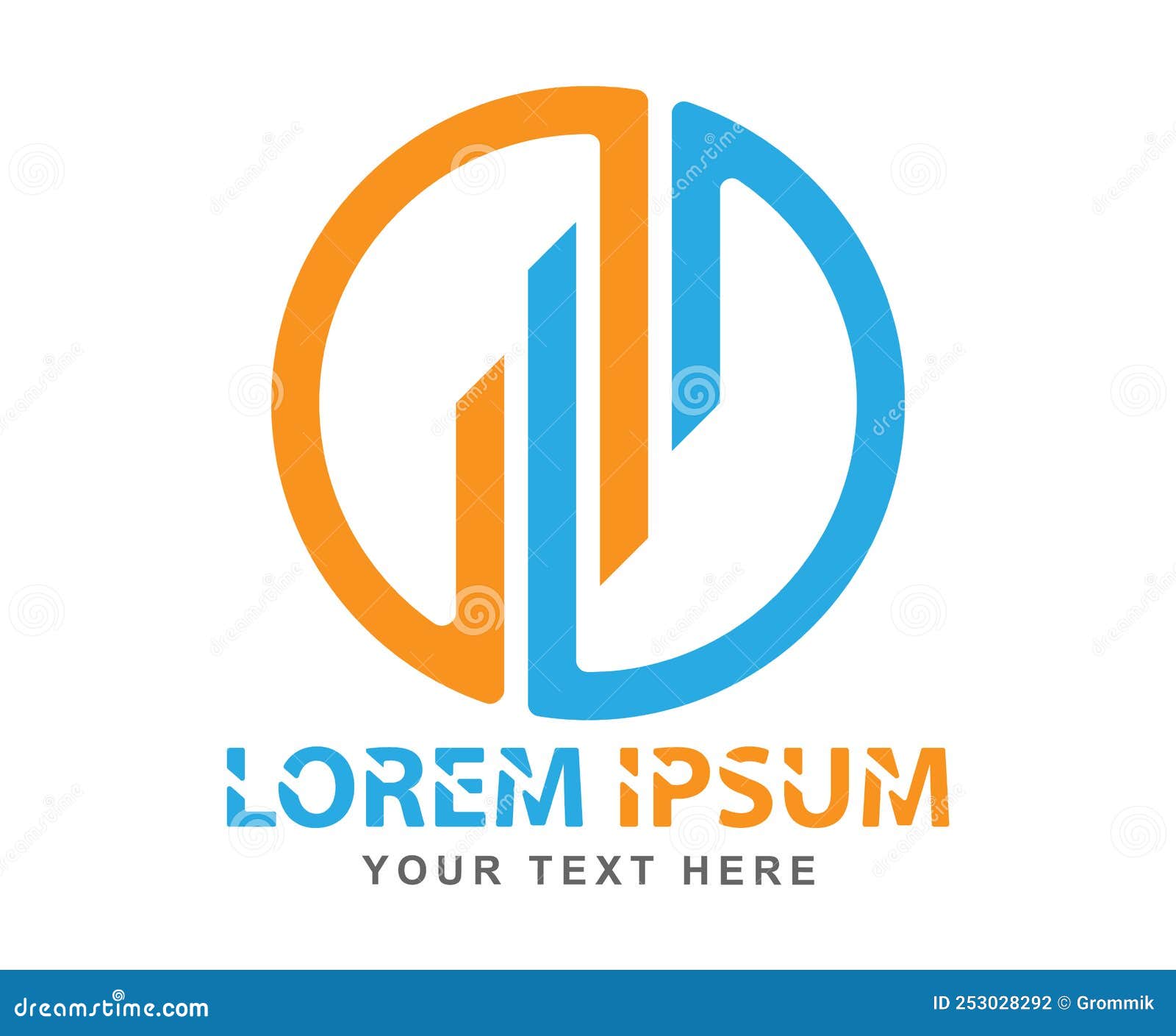 Abstract Circular Logo. Vector Template for a Logo, Brand or Sticker ...