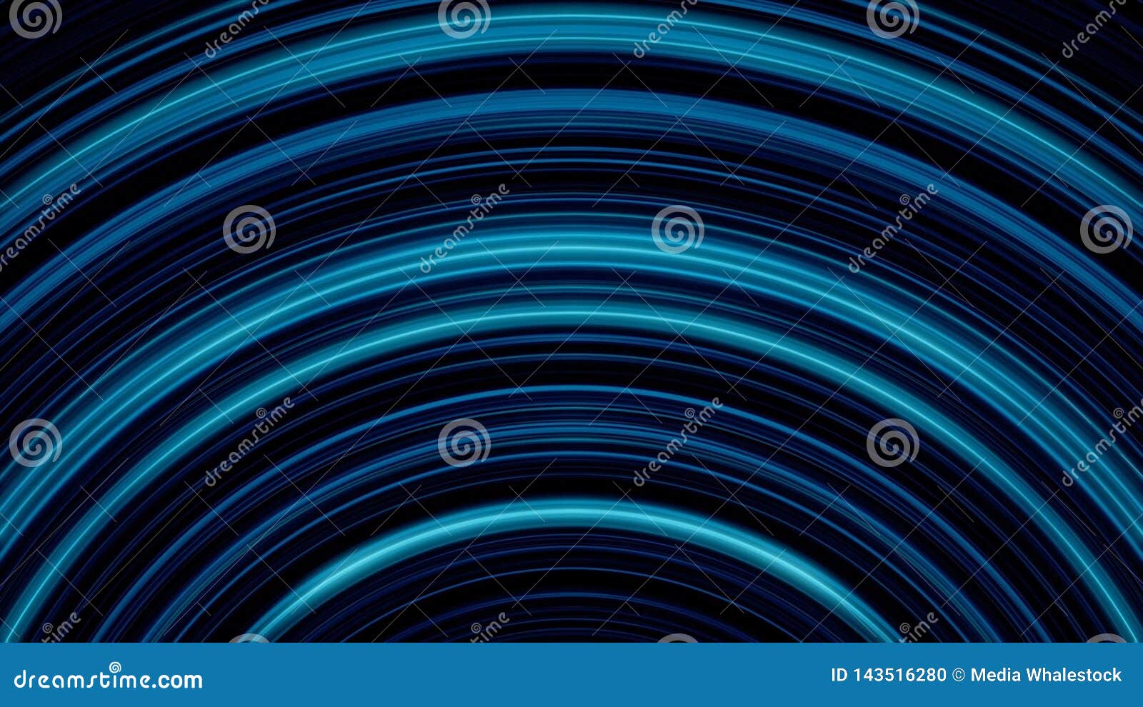 Abstract Circular Neon Lines. Animation. Pulsing Neon Semicircular ...
