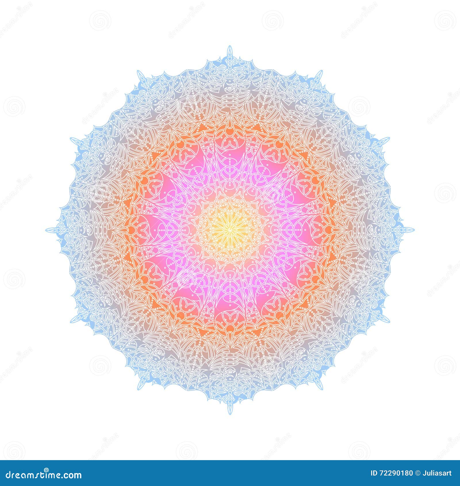 Abstract Circular Pattern Ornament Illustration Stock Vector