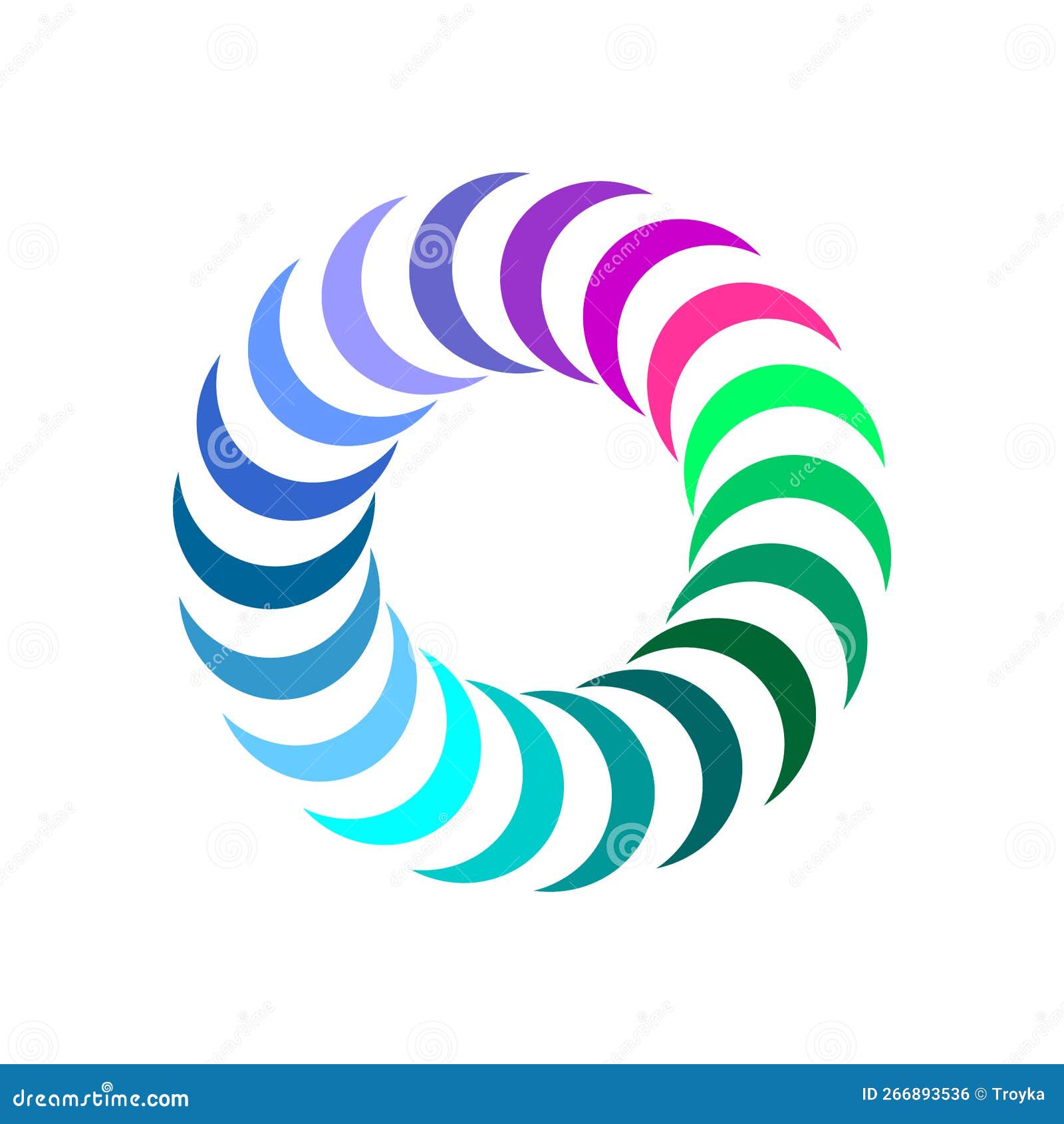 Abstract Circular Rotation Multicolor Design Element Stock Vector ...