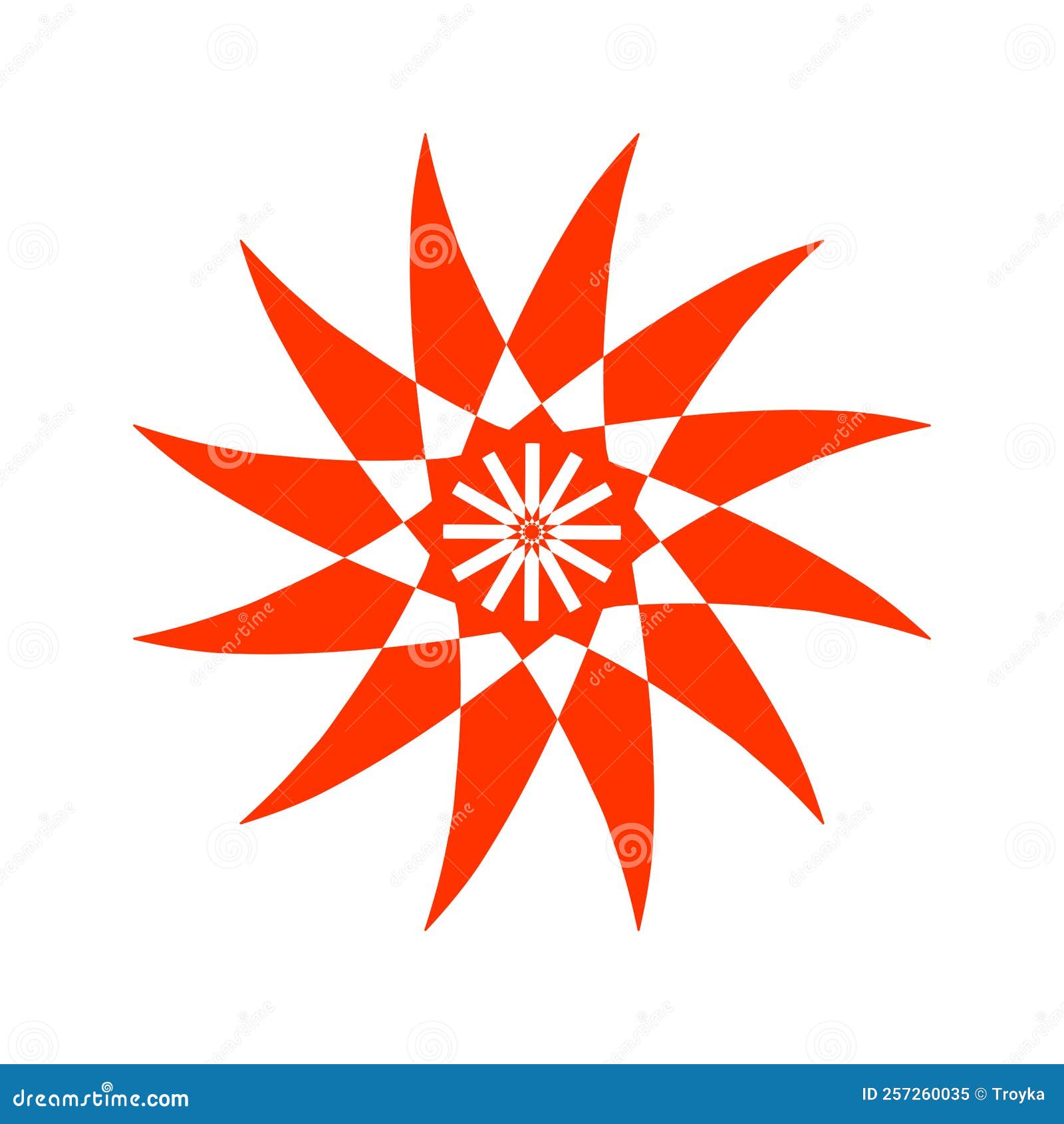 Abstract Circular Rotation Sun Icon. Red Design Element Stock Vector ...