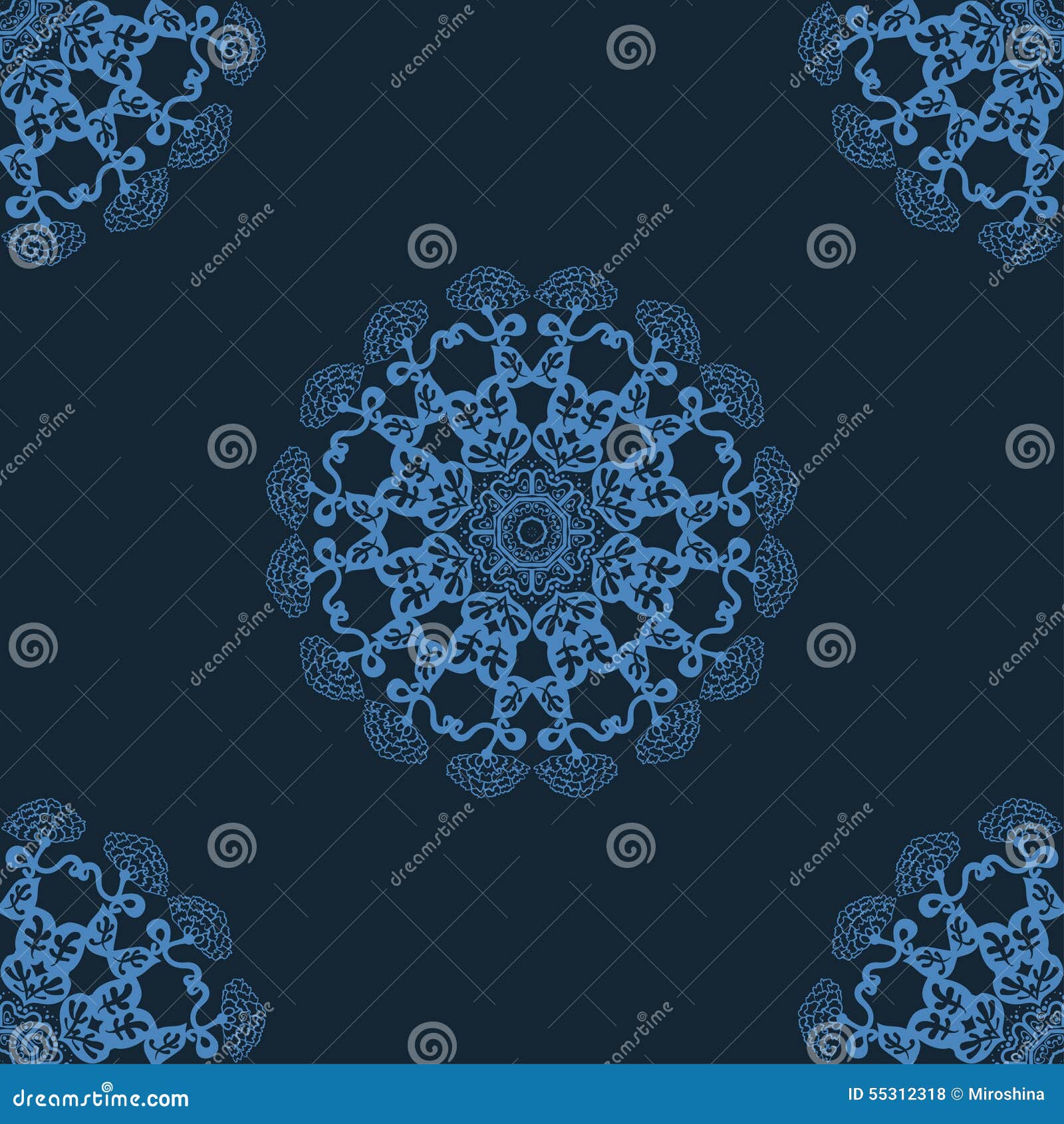Abstract Circular Seamless Pattern Stock Illustration - Illustration of ...