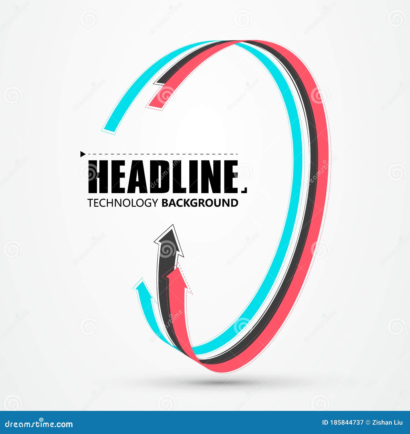 Abstract Circular Shape Formed By Arrow Movement Cartoon Vector ...