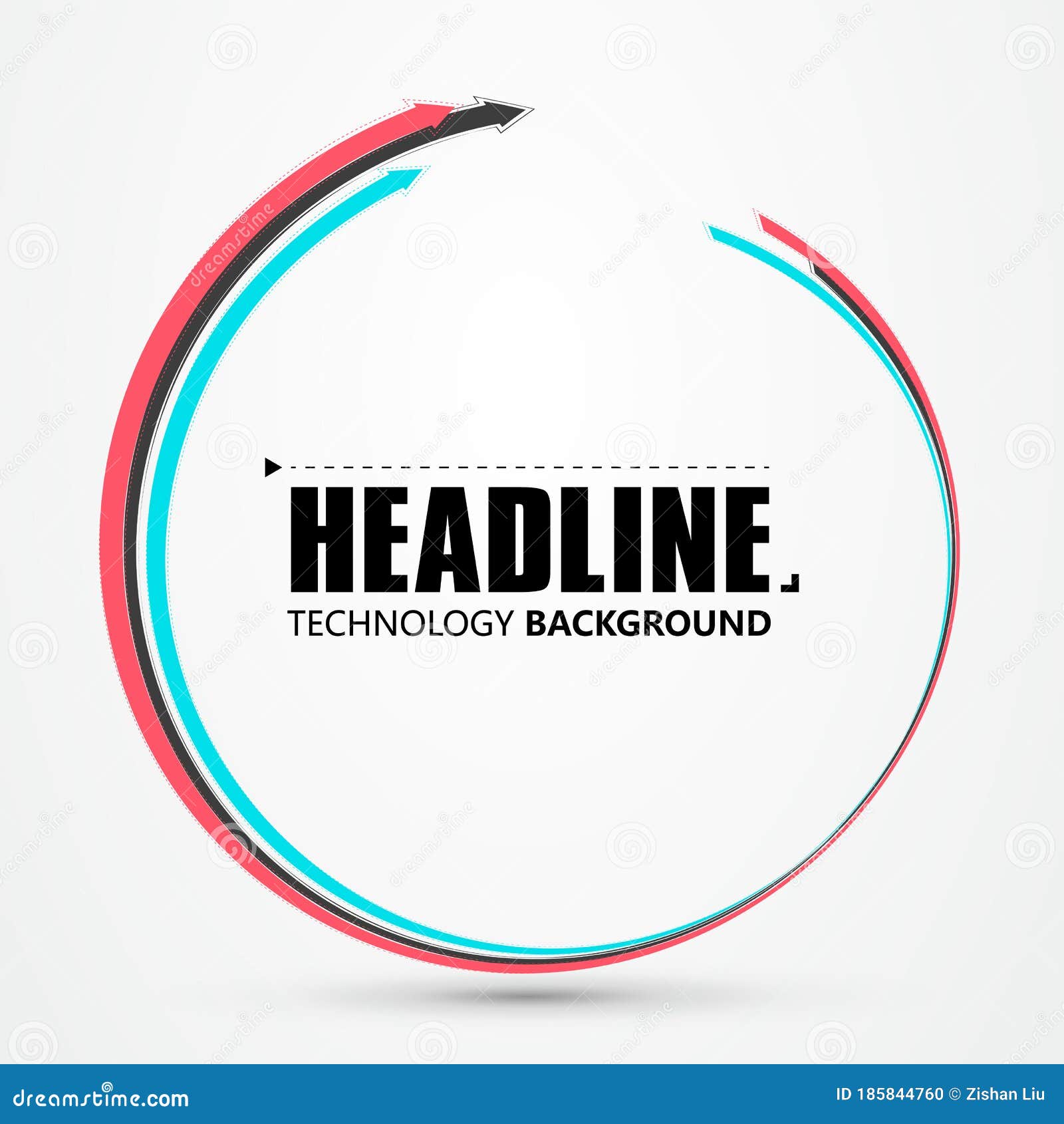 Abstract Circular Shape Formed by Arrow Movement Stock Vector ...