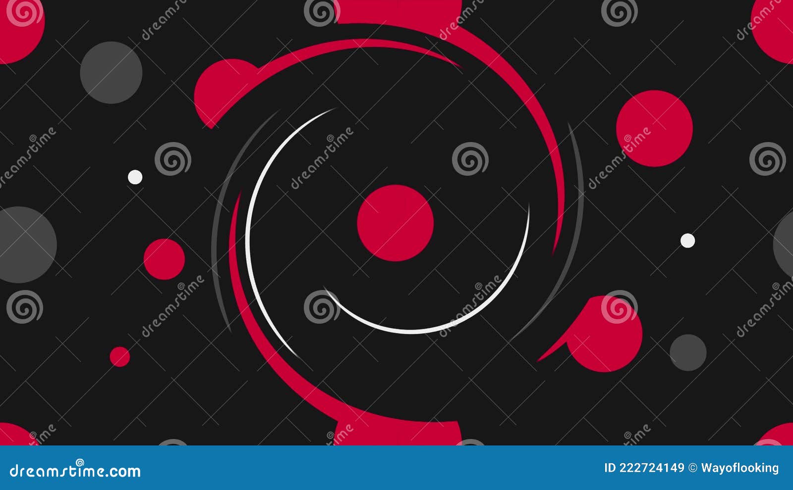 Abstract Circular Shapes Moving 2D Rendering Animation in Seamless Loop ...