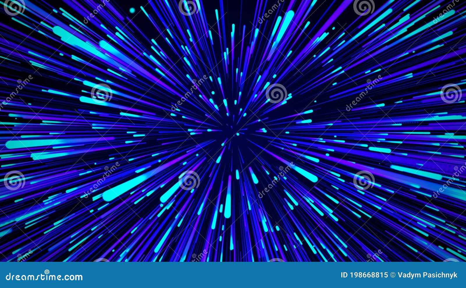Abstract Circular Speed Background. Centric Motion of Star Trails ...