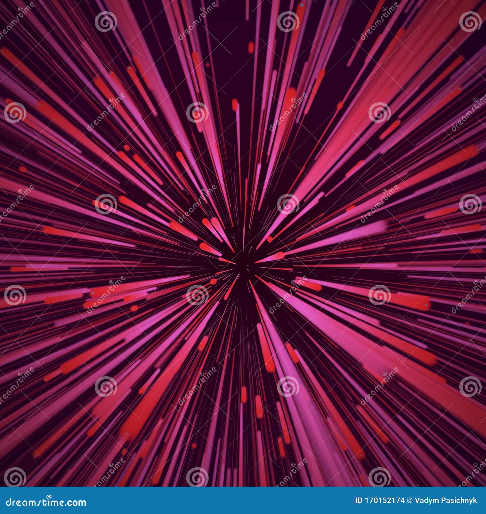 Abstract Circular Speed Background. Centric Motion of Star Trails ...