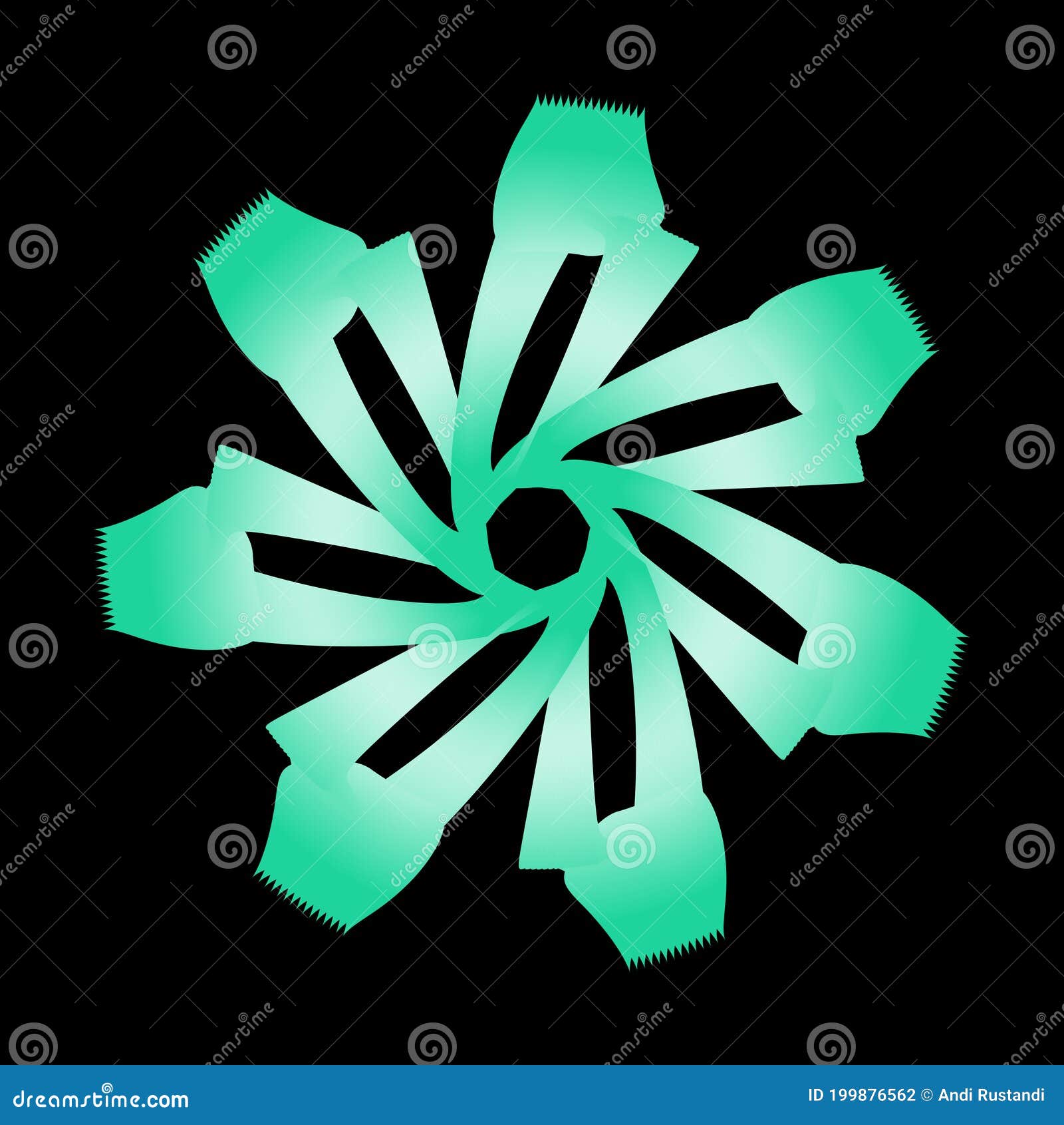 Spiral Star Grid Vector Image with Circular Transition Stock Vector ...