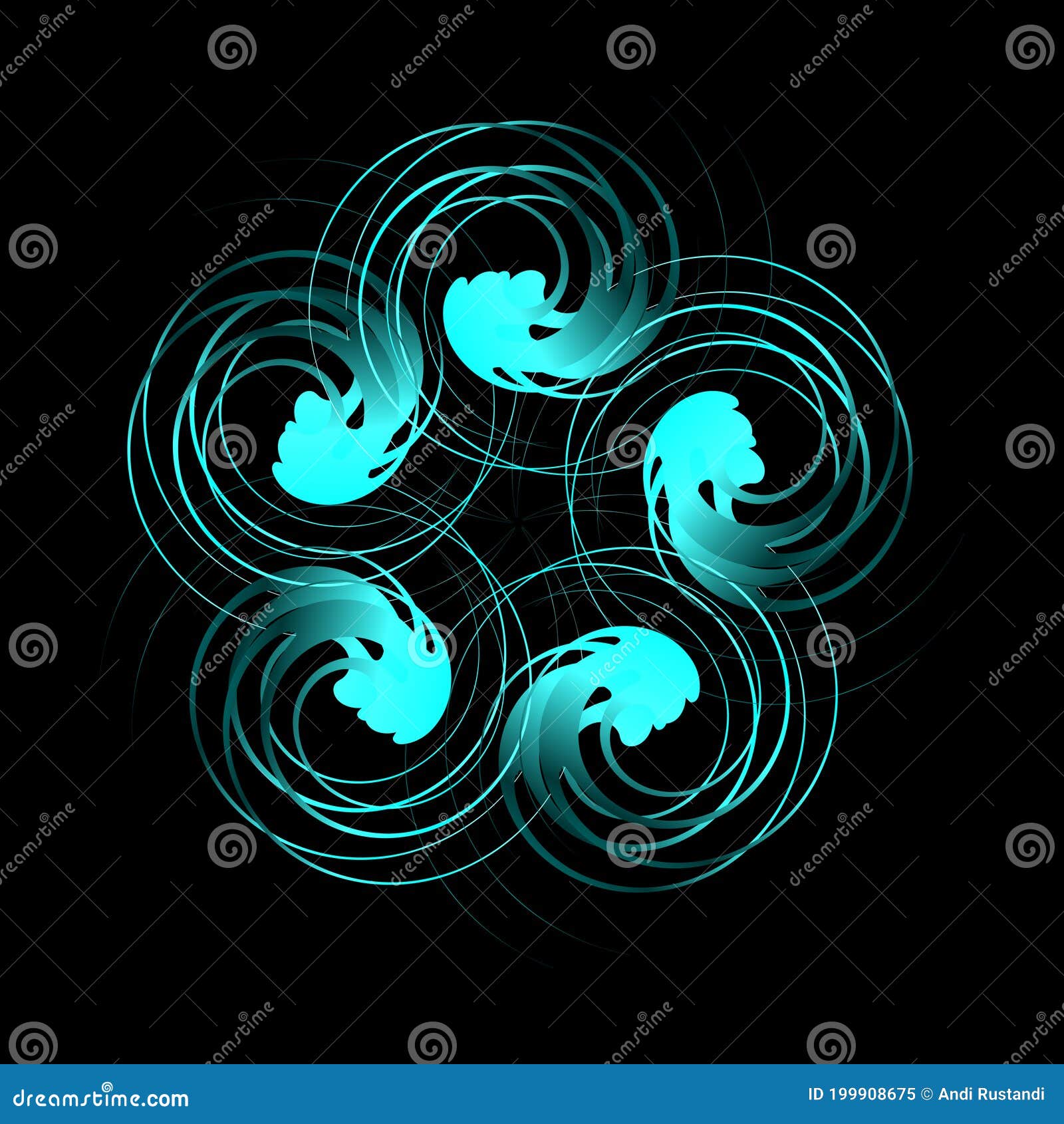 Spiral Star Grid Vector Image with Circular Transition Stock Vector ...