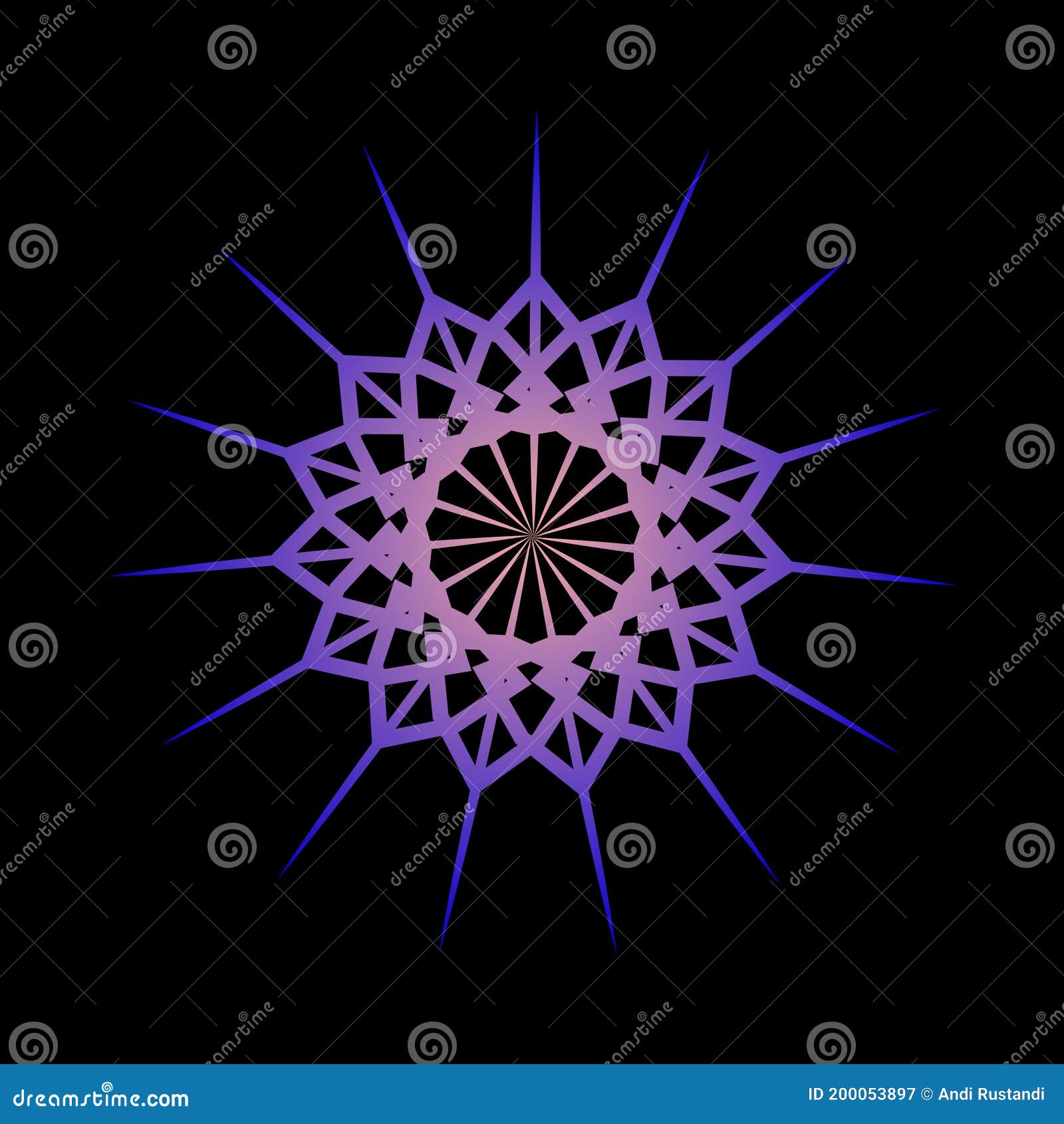 Abstract Circular Spiral Pattern in the Shape of a Flower Star Stock ...