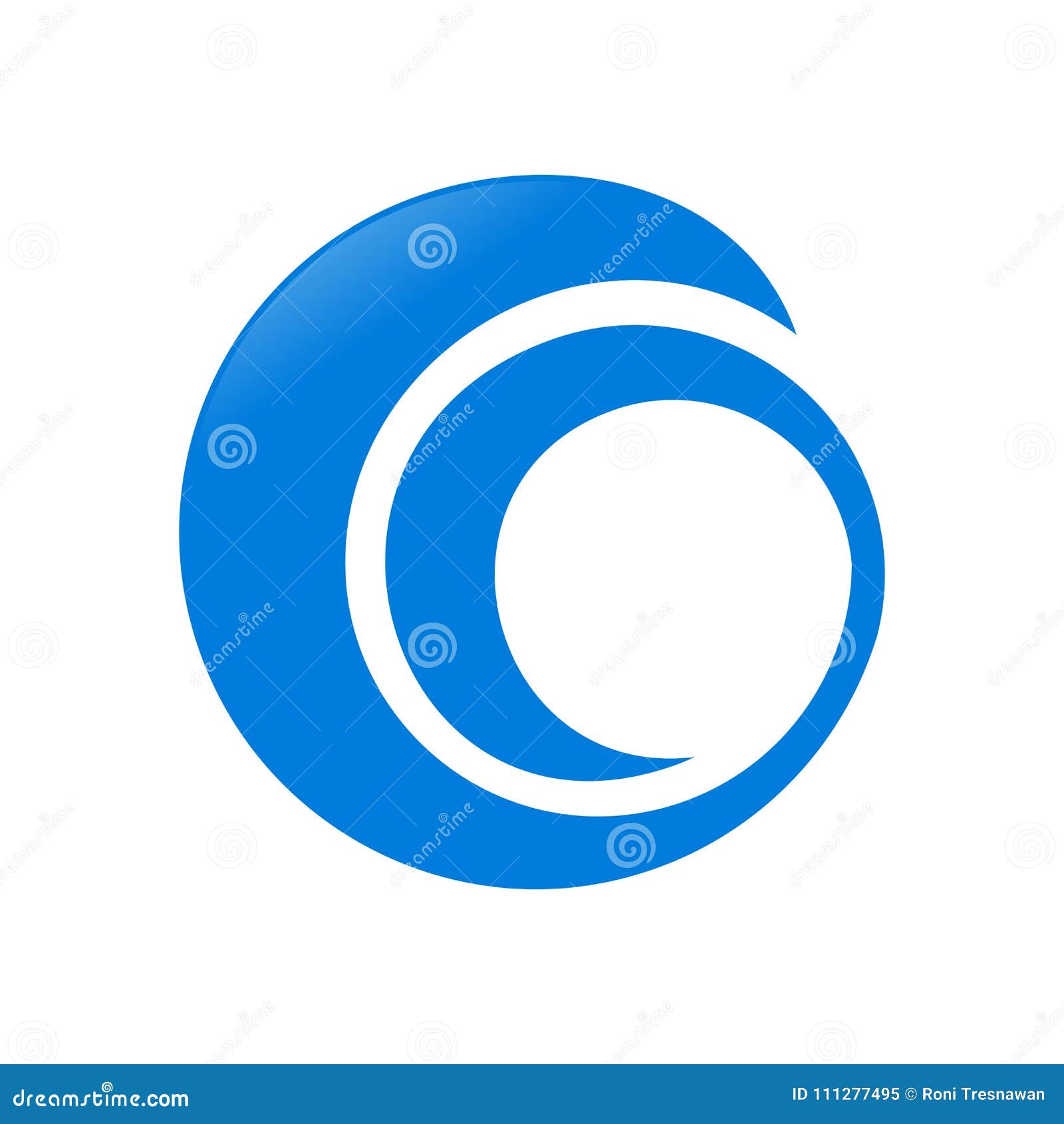 Abstract Circular Spiral Swoosh Symbol Logo Design Stock Vector ...